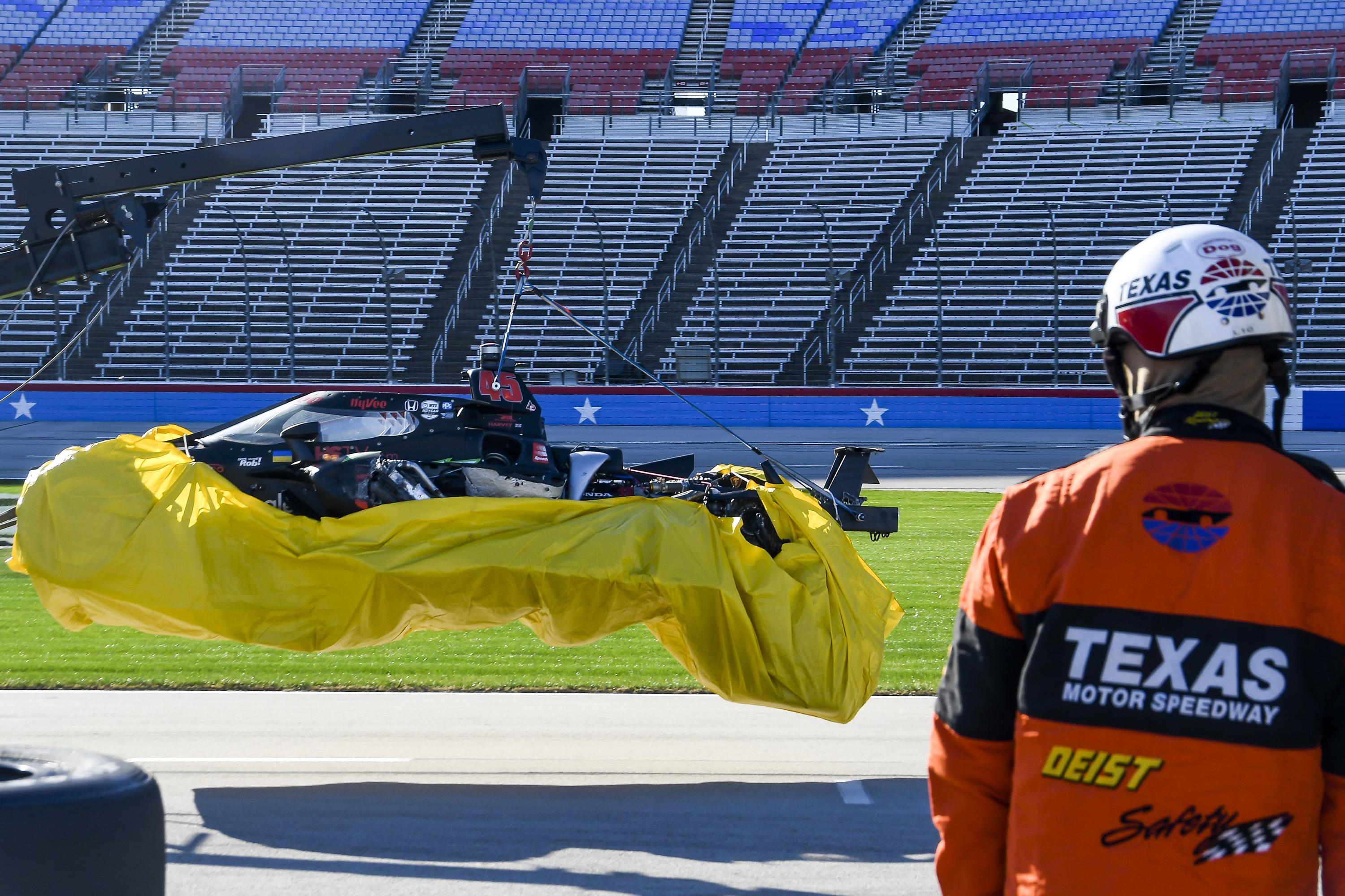 Harvey ruled out at Texas after crash in IndyCar practice | AP News