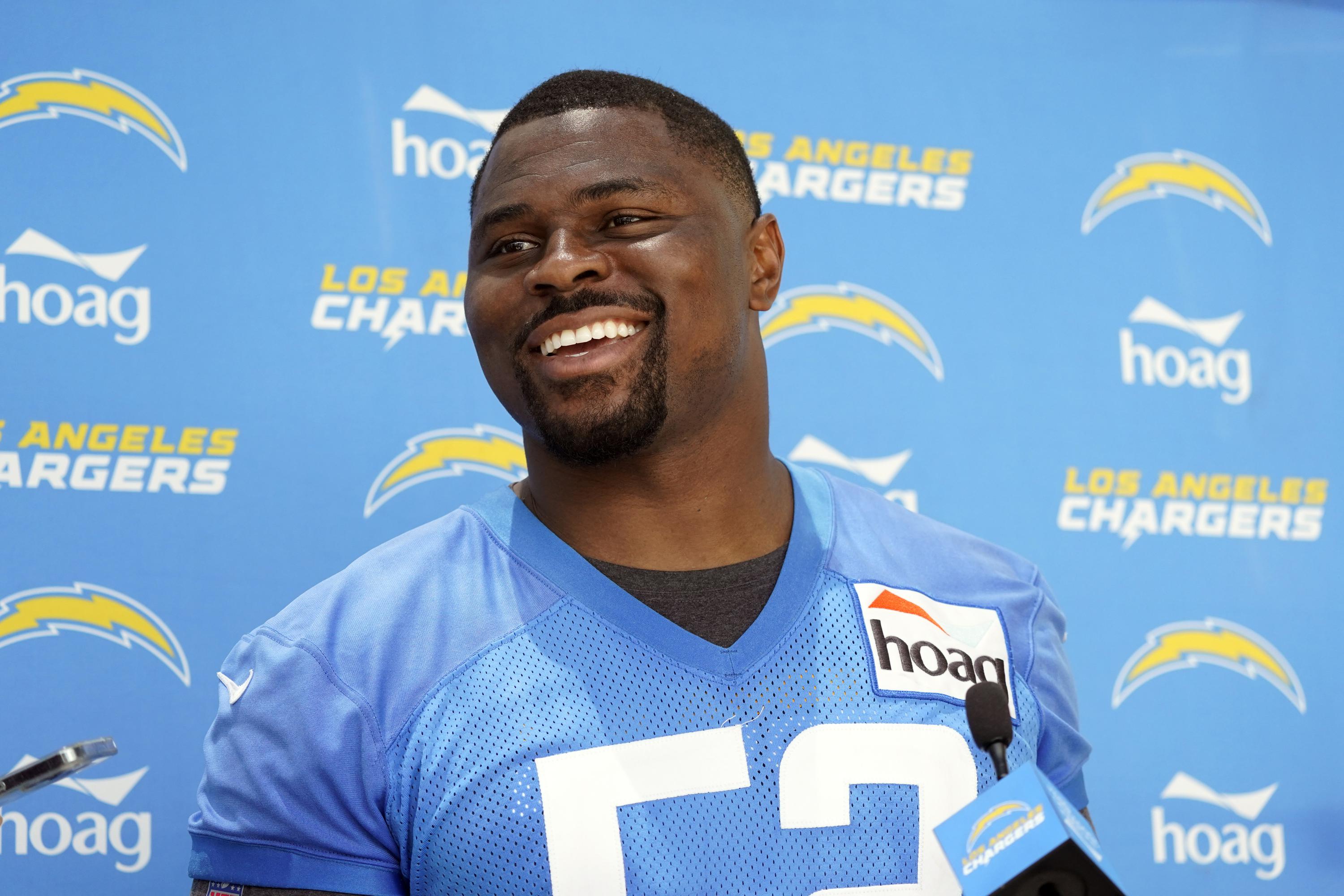 New Charger Mack making progress during busy offseason | AP News