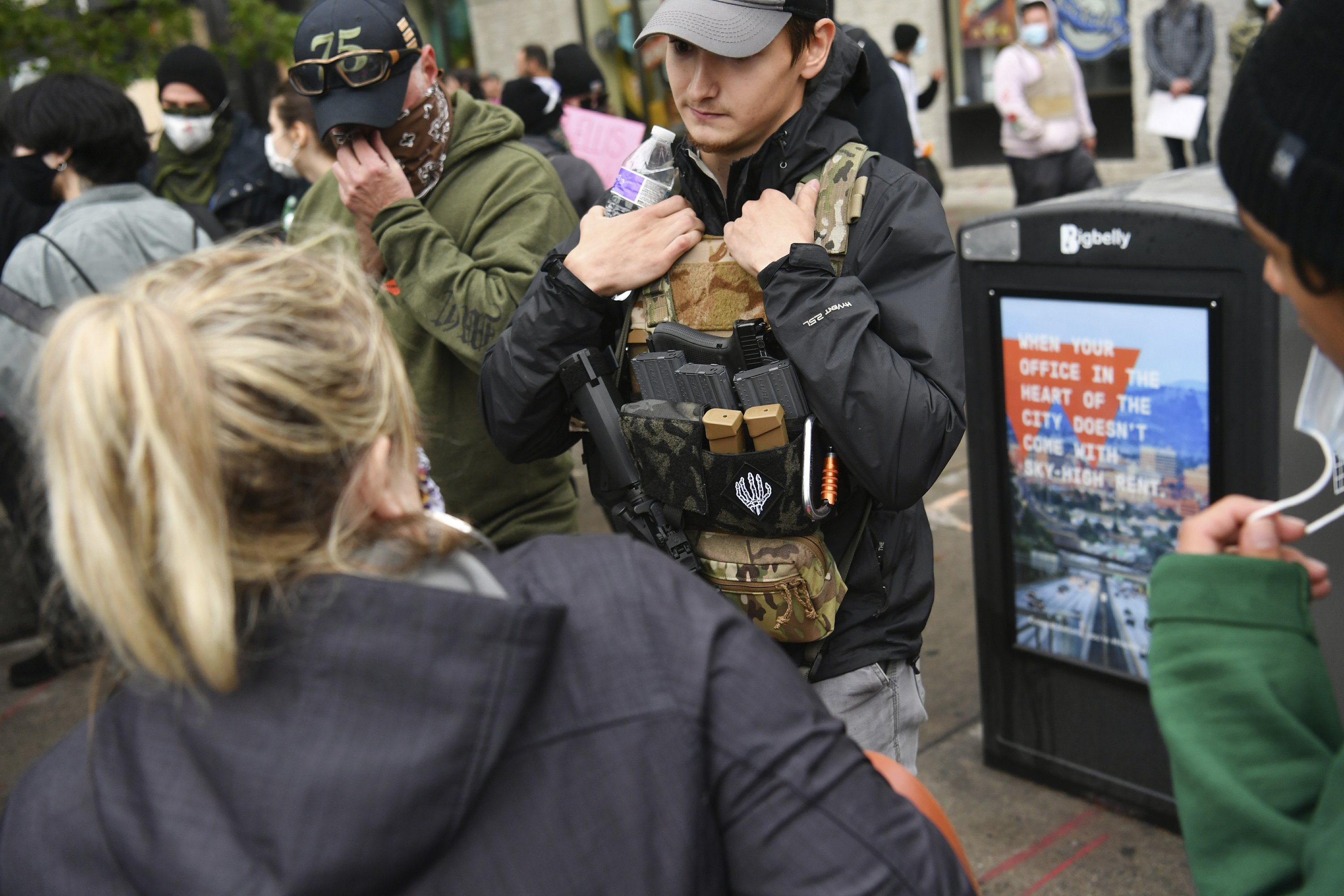 Armed people at Spokane protests criticized by politicians | AP News