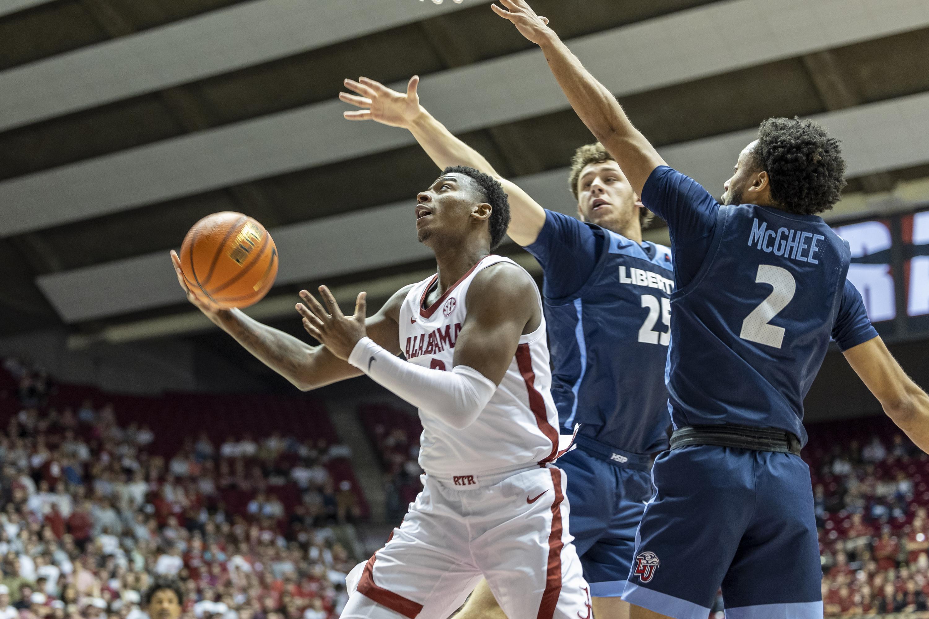Sears, Miller lead No. 20 Alabama past Liberty 95-59 | AP News