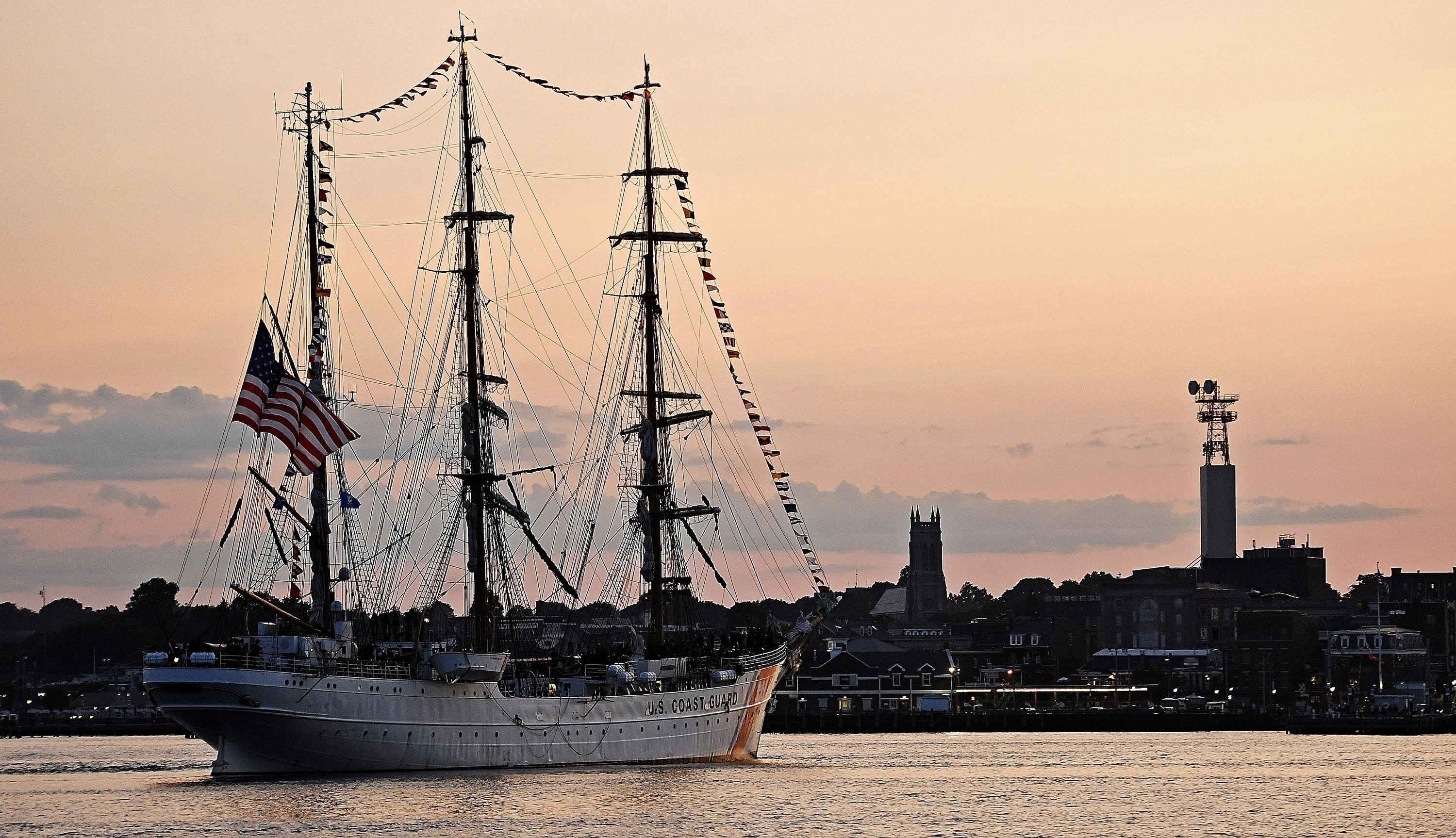 US Coast Guard barque Eagle returns to Connecticut home | AP News