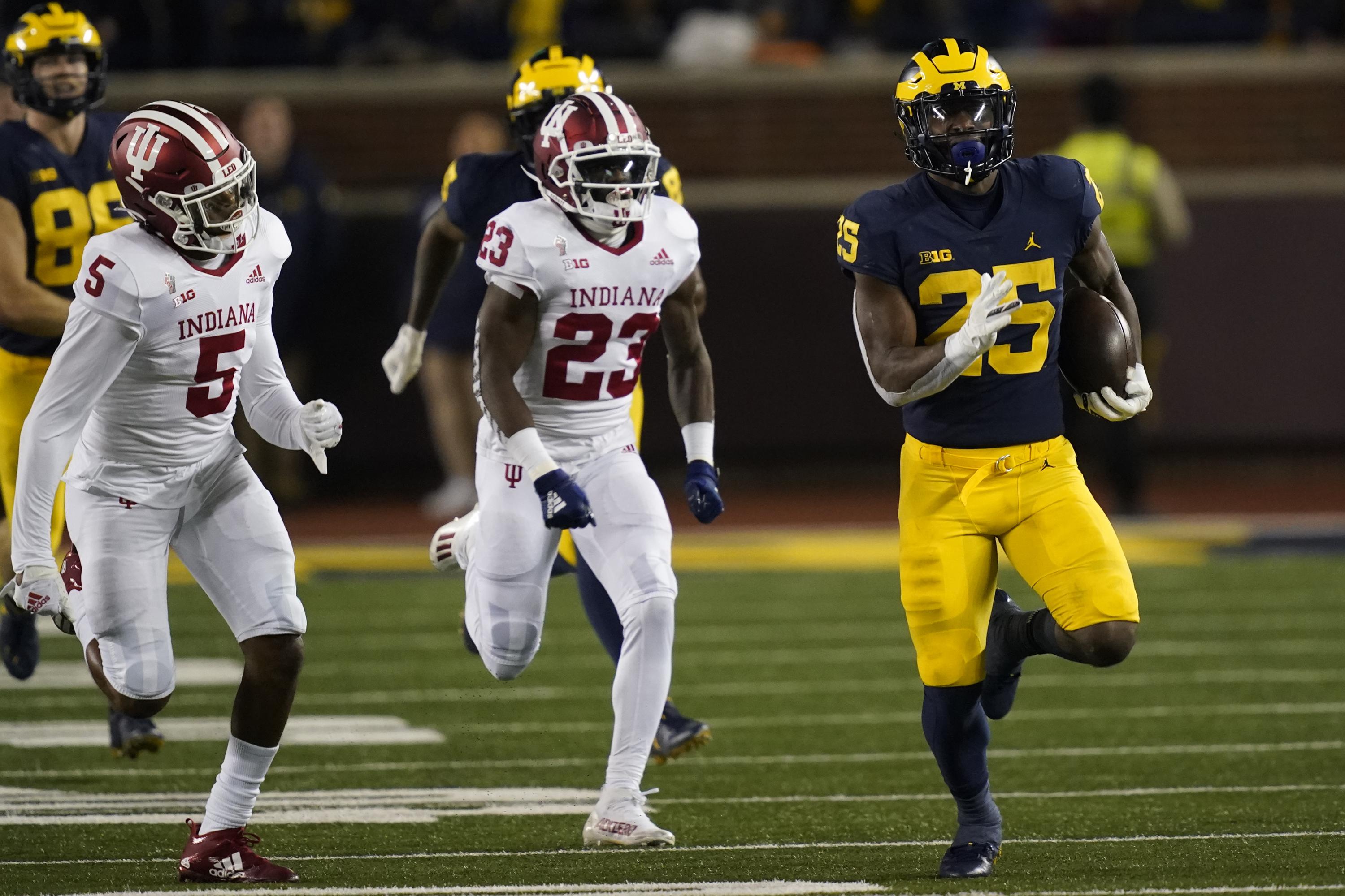 No. 9 Michigan tops Indiana 29-7, bounces back from 1st loss | AP News