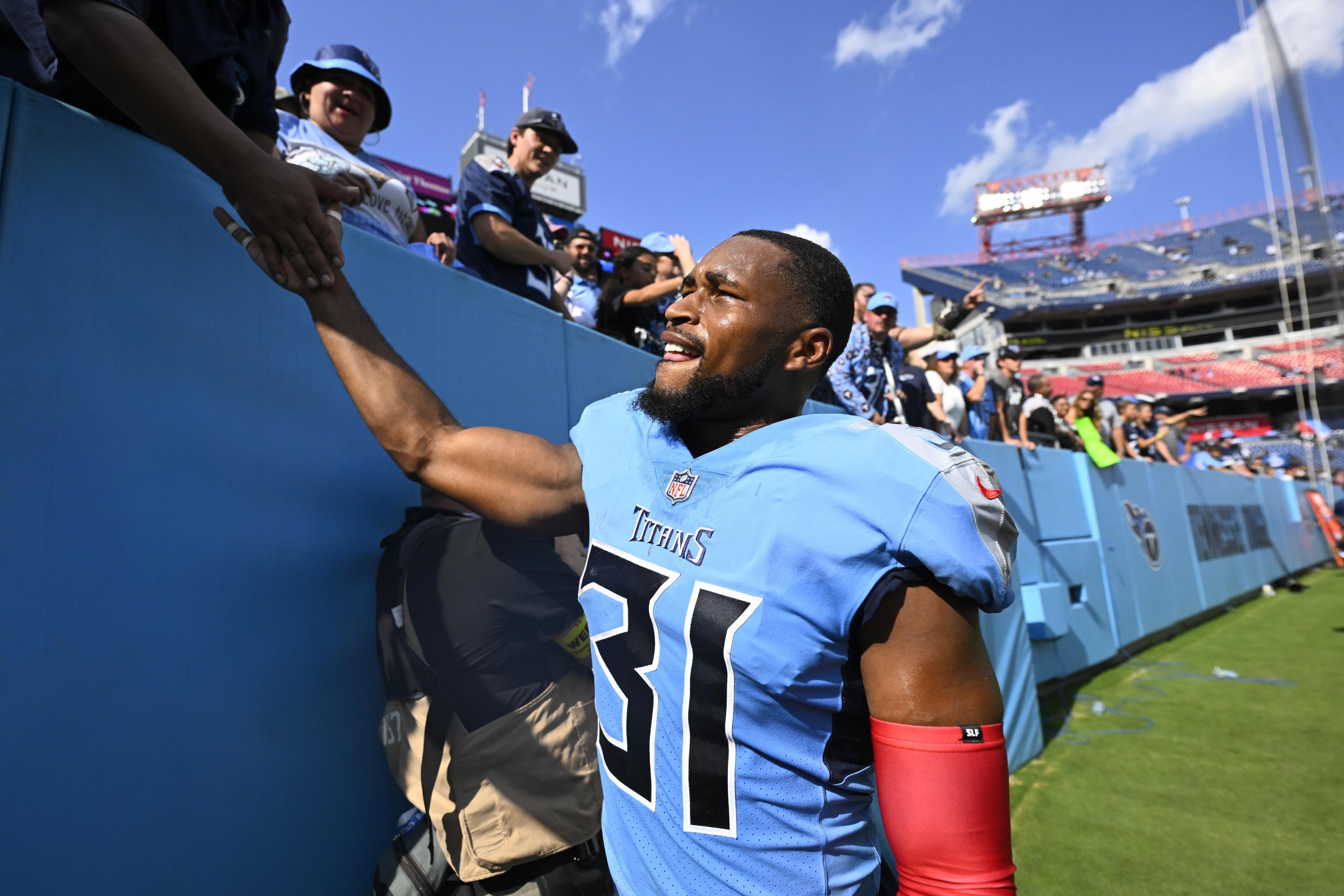 Titans now must be road warriors coming off 1st victory | AP News