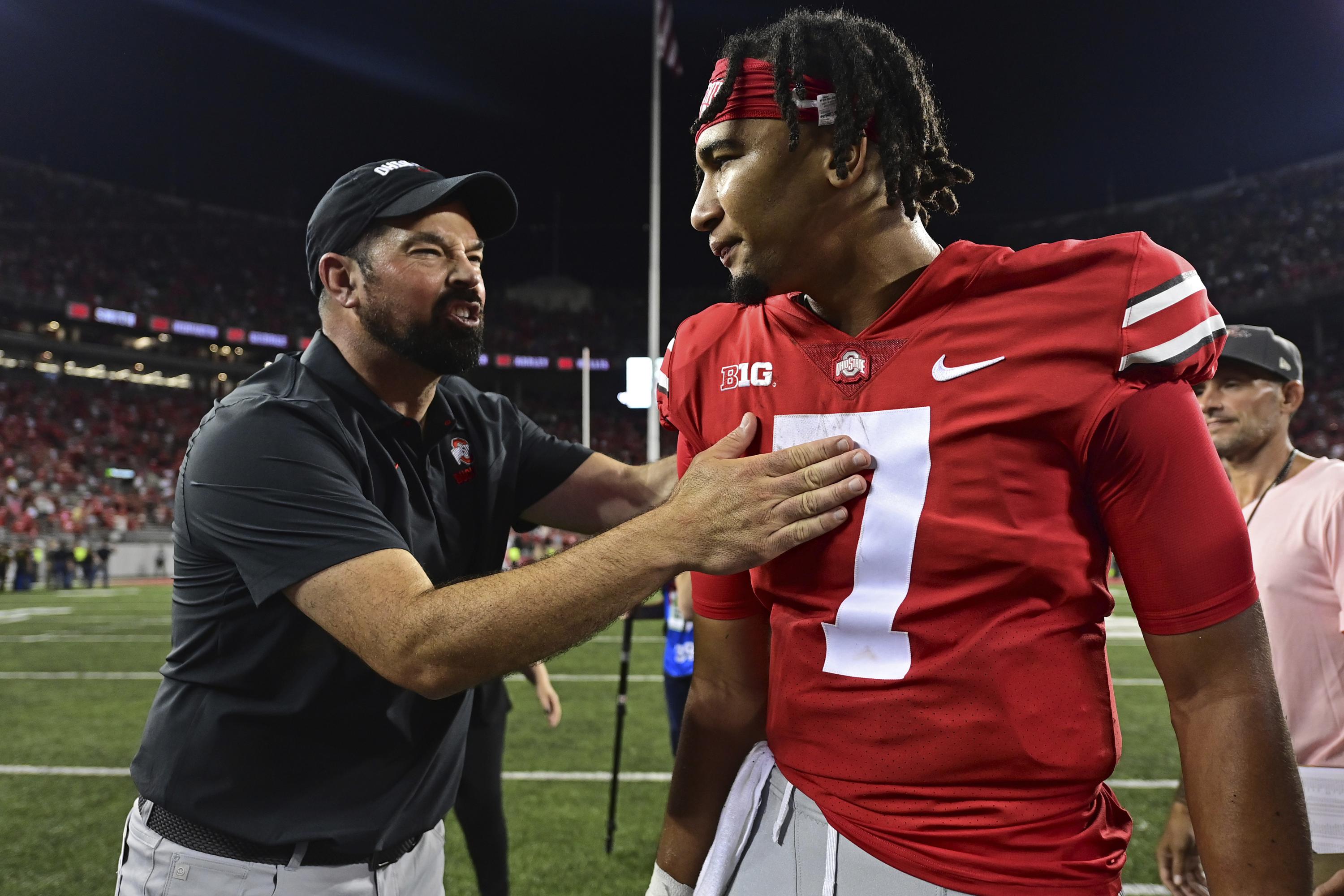 Day proud of No. 2 Buckeyes' 'ugly' opening win over Irish | AP News