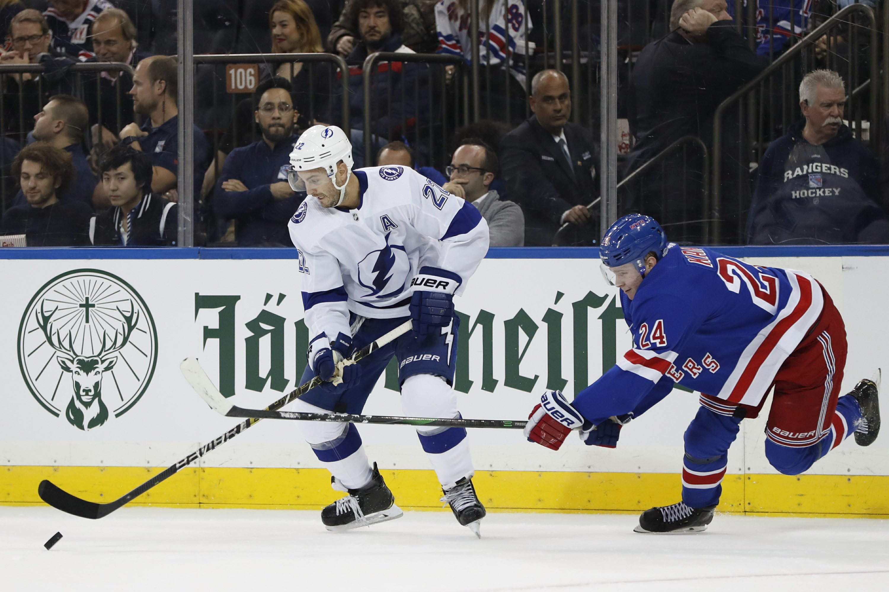 Rangers score 3 goals late in 3rd period, beat Lightning 4-1 | AP News