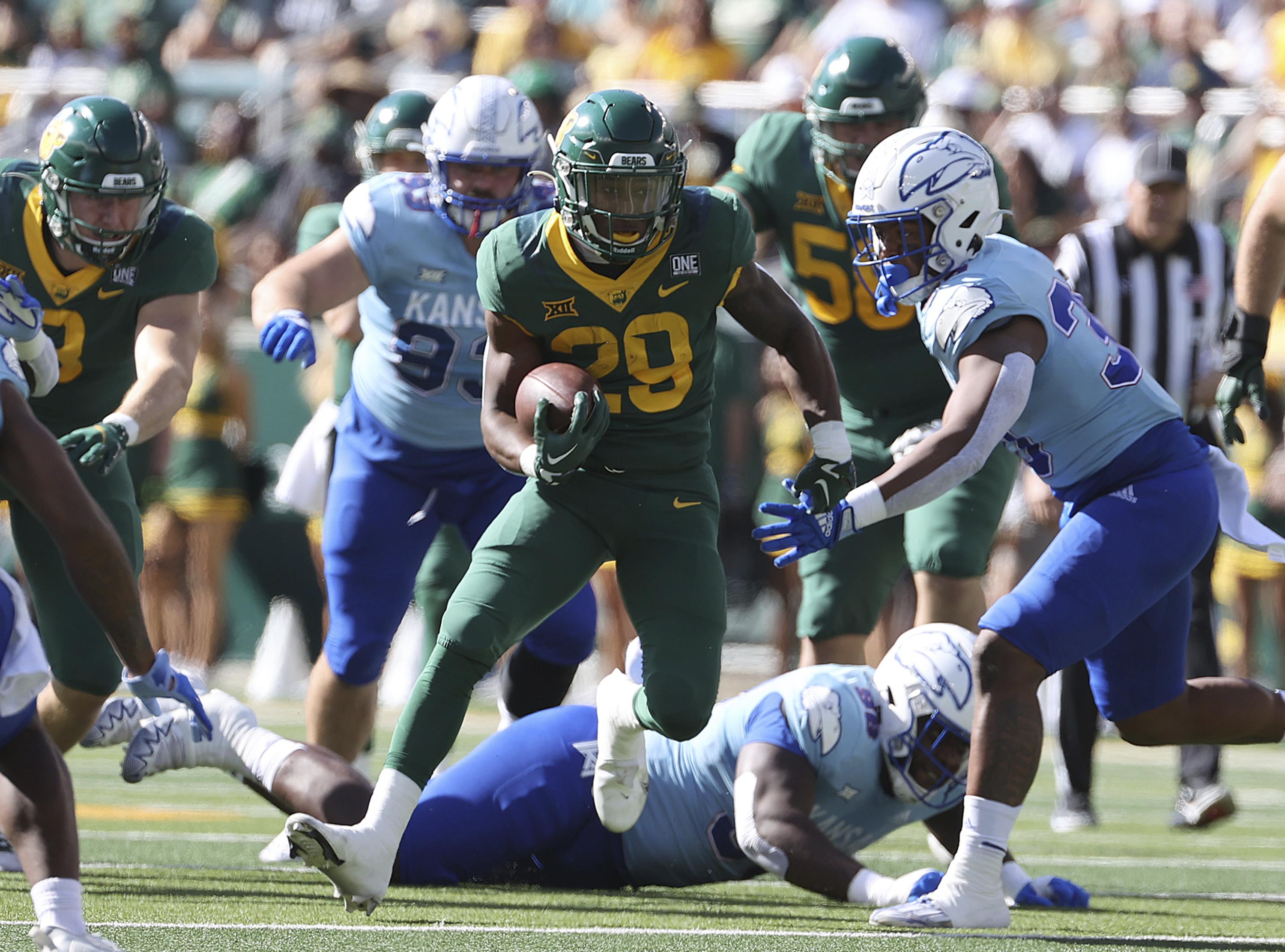 Reese 186 yards rushing, 2 TDs as Baylor beats Kansas 35-23 | AP News