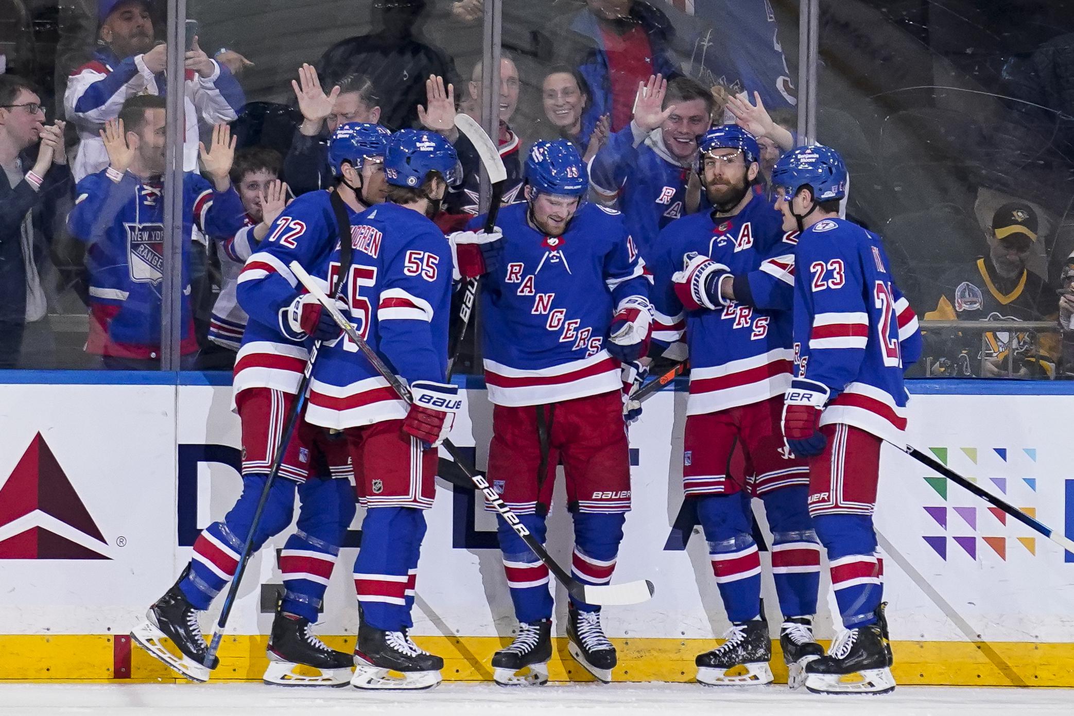 Rangers ride fast start to cruise past Penguins 5-1 | AP News