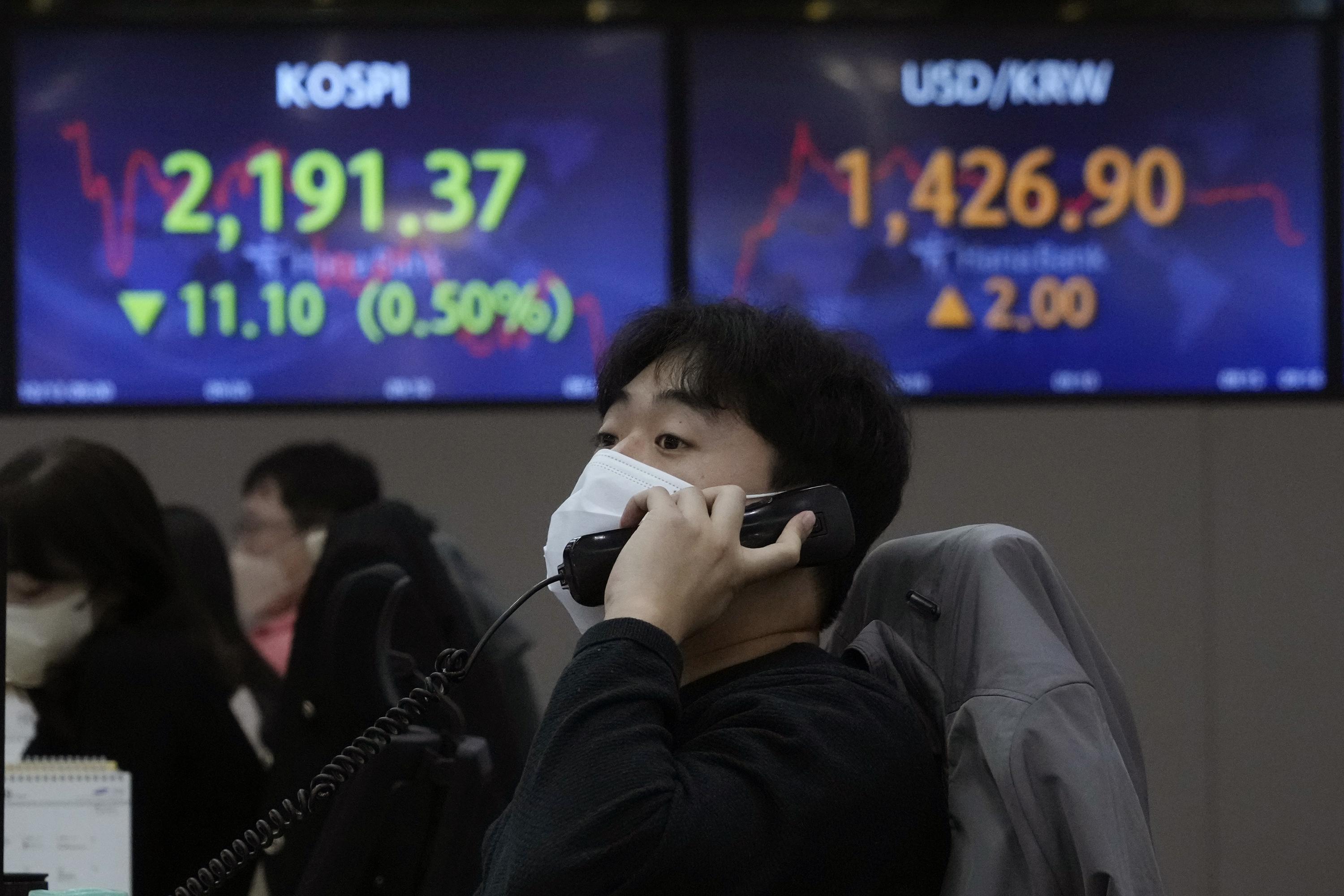 Asian stocks fall ahead of US inflation update | AP News