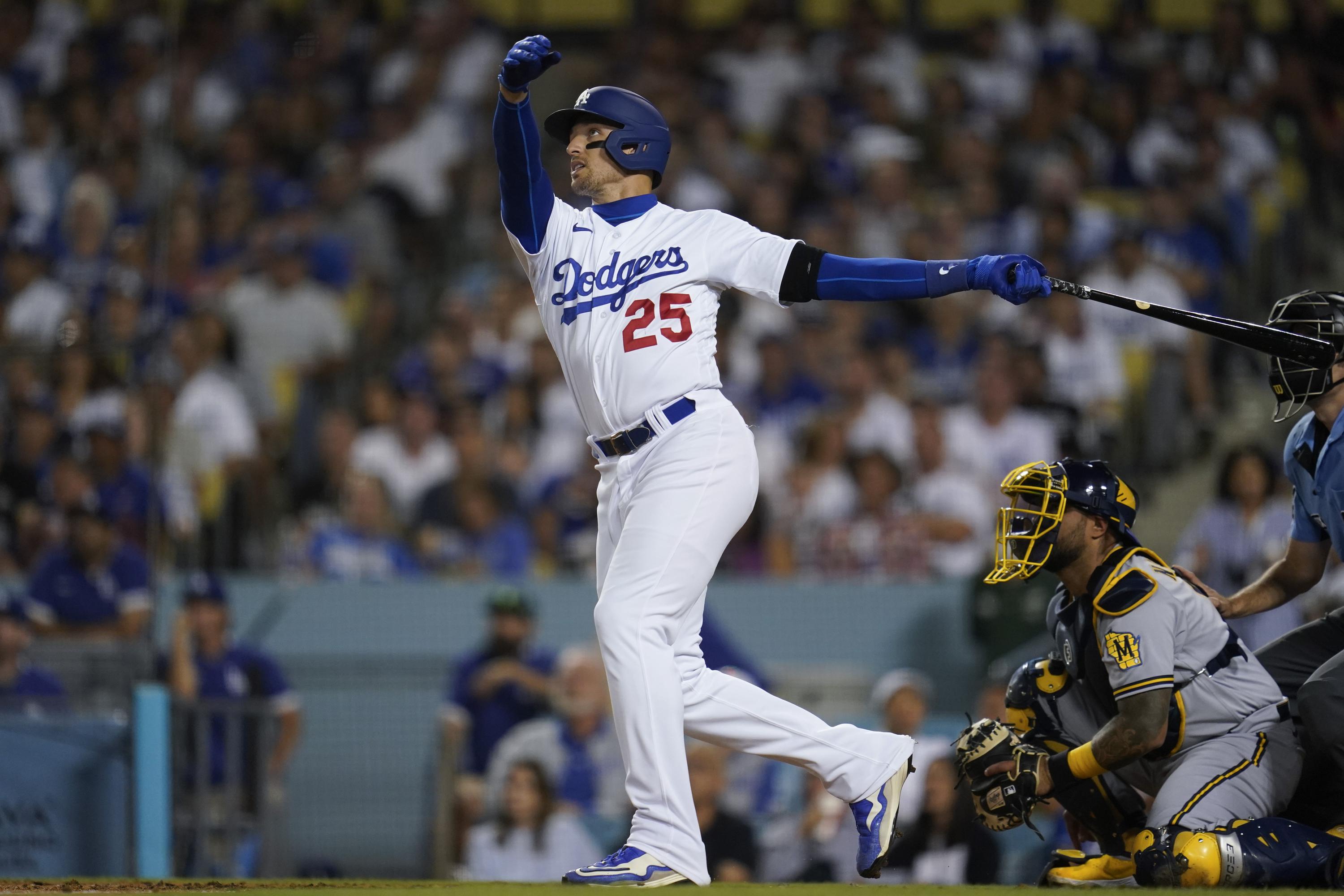 Gonsolin, Dodgers rebound from shutout, bully Brewers, 10-1 | AP News