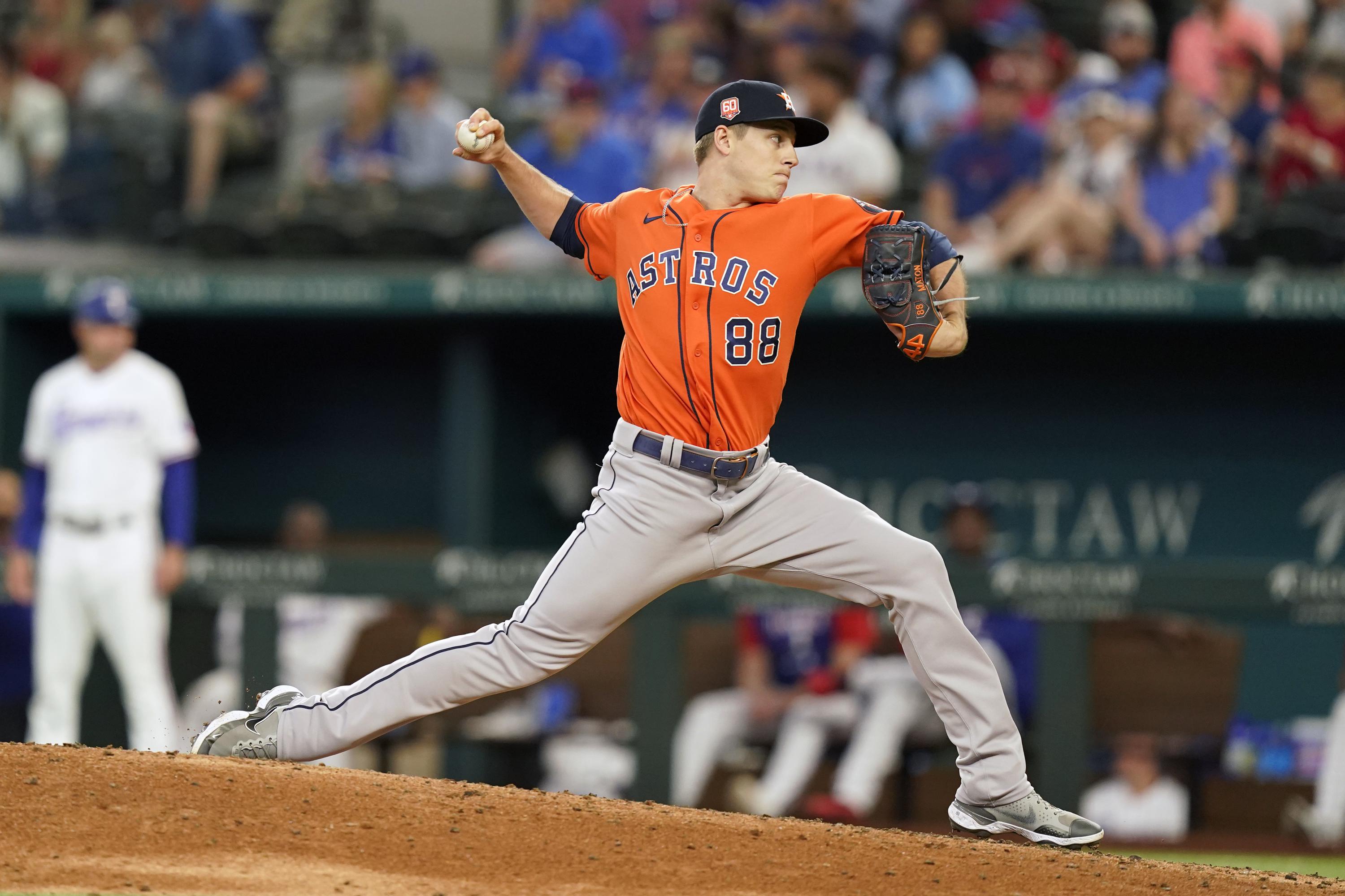 Astros throw 2 immaculate innings in 9-2 win over Rangers | AP News