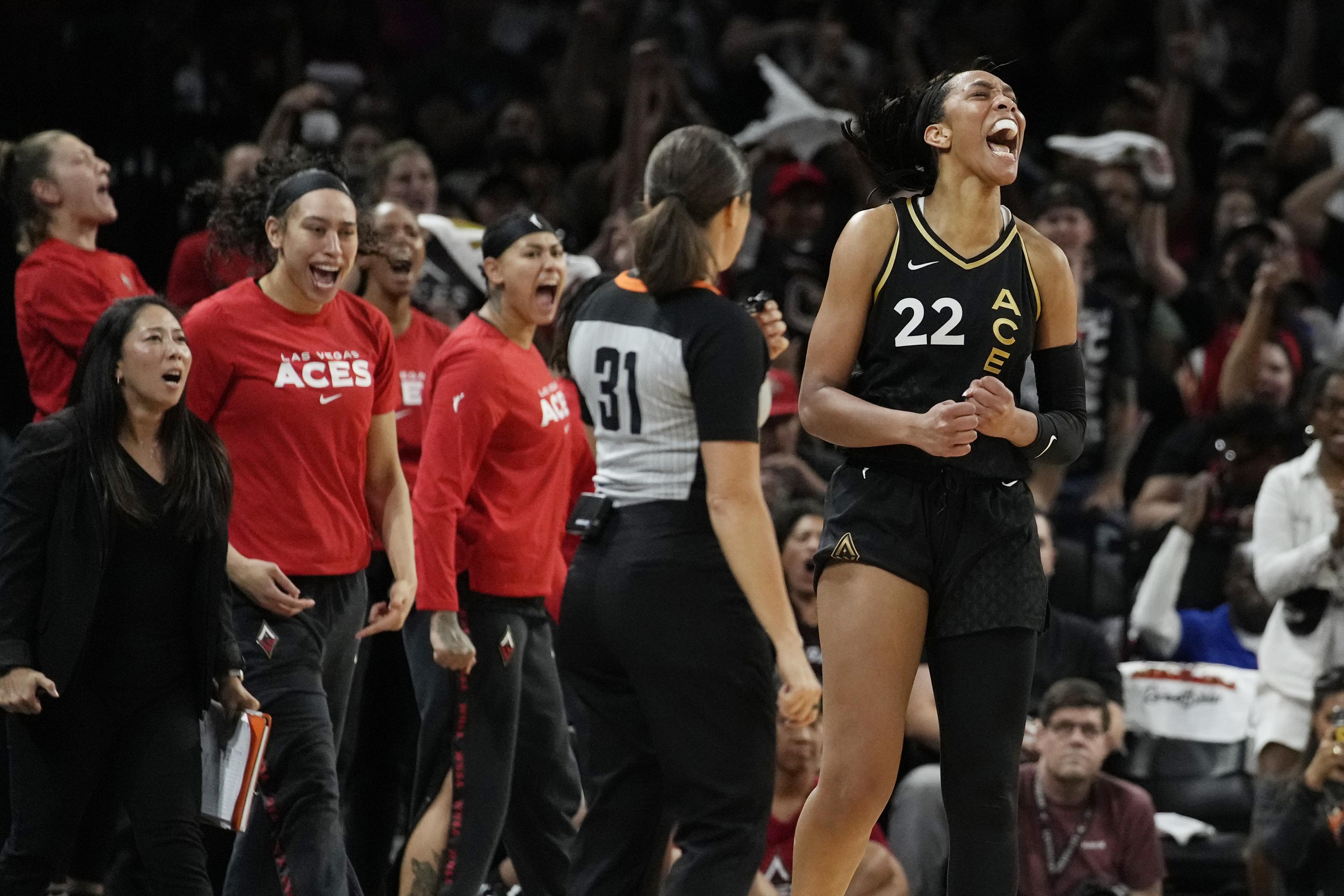 A'ja Wilson helps Aces even WNBA playoff series with Storm | AP News