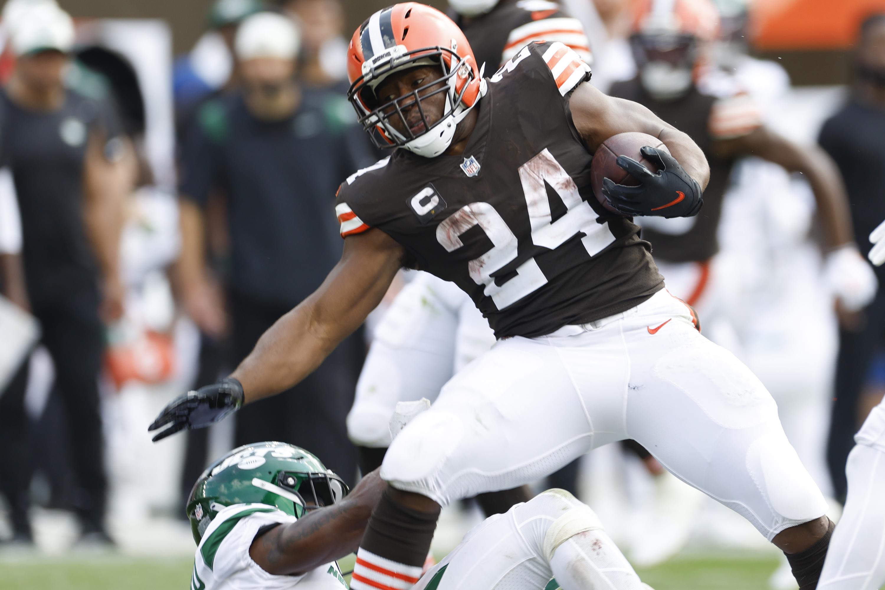 Browns' Chubb regrets final TD run before Jets' comeback | AP News