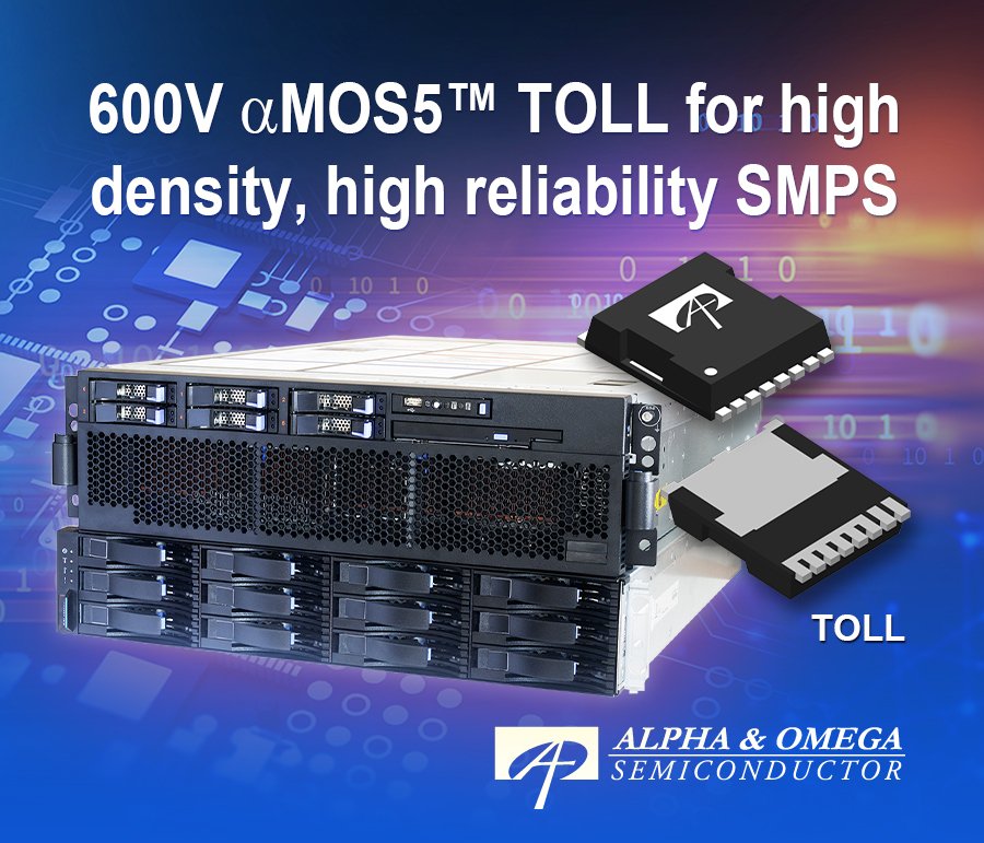 Alpha and Omega Semiconductor Releases Fast Switching 600V αMOS5™ Super ...