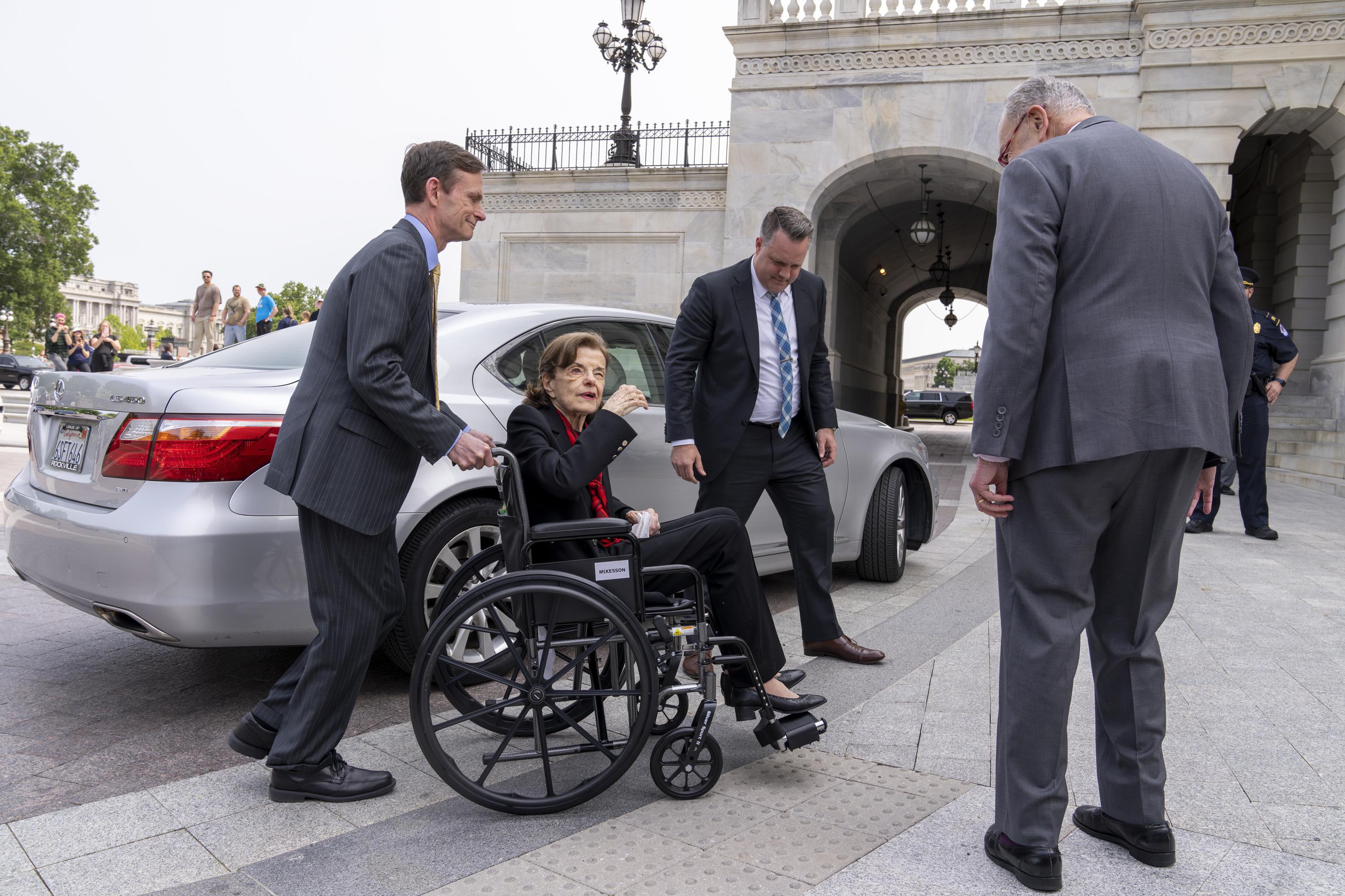 A video of Feinstein returning to the Capitol was edited to swap her ...