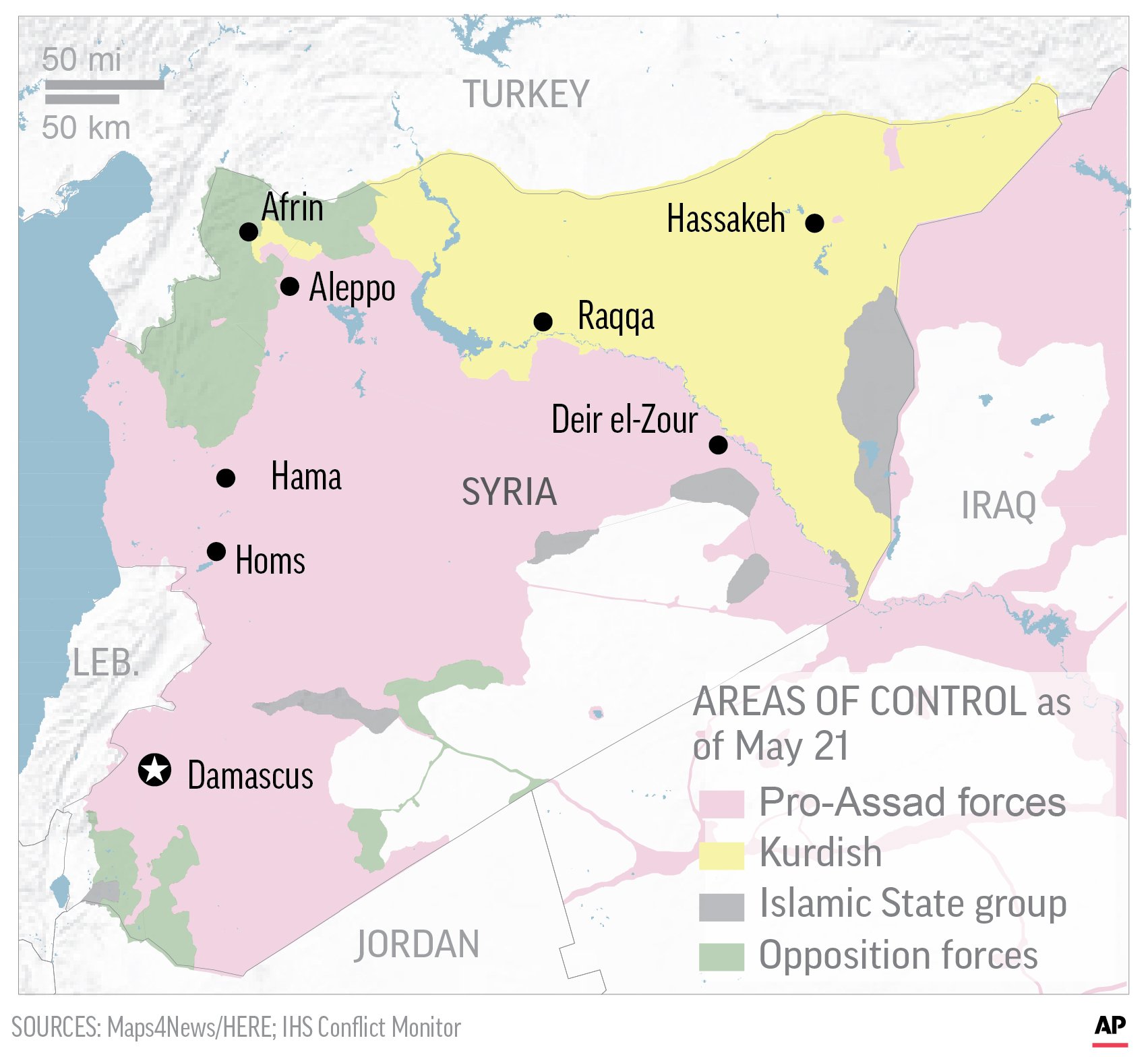 The Latest: Syrian military declares victory in capital | AP News