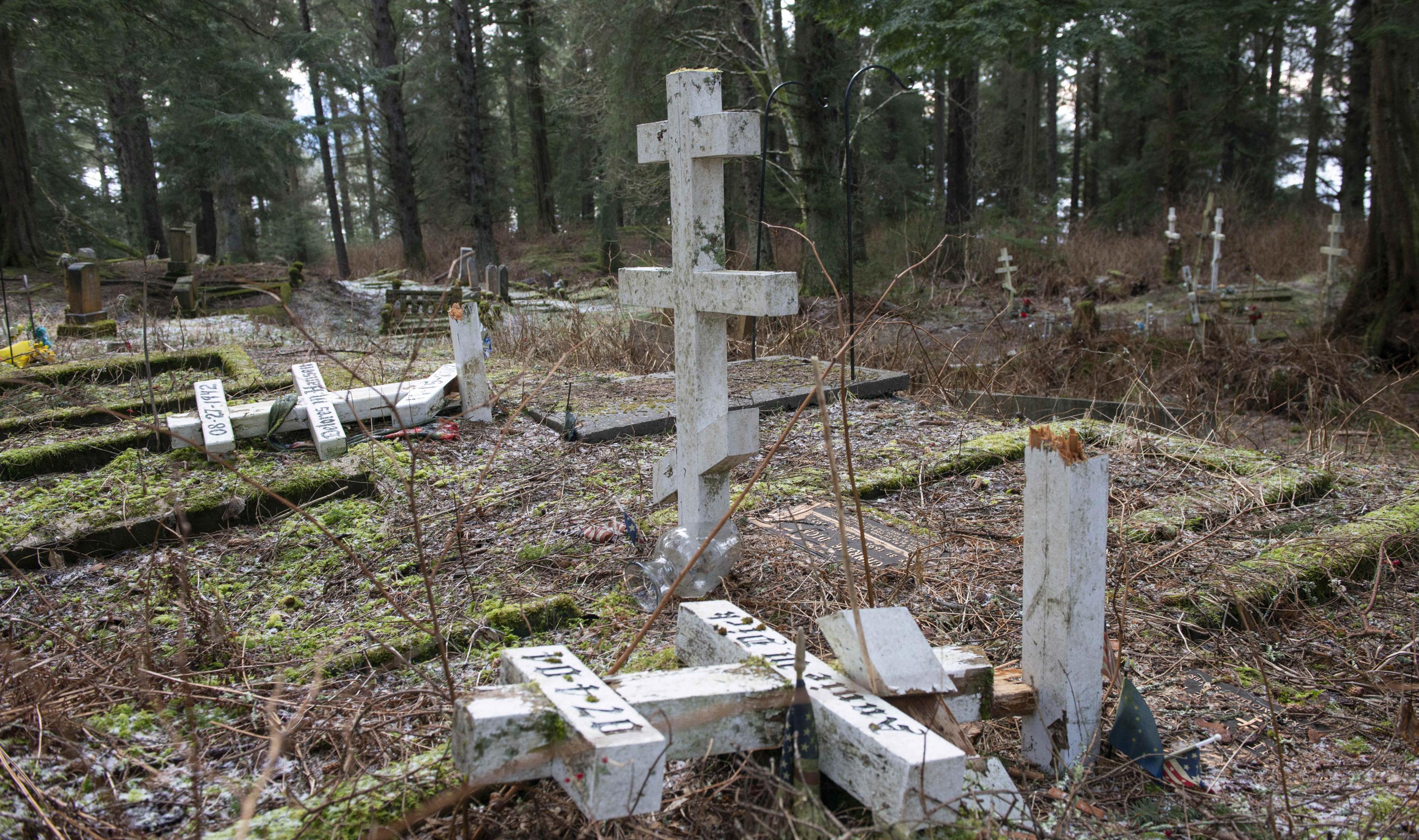 Headstones, crosses vandalized at Russian cemetery in Alaska | AP News