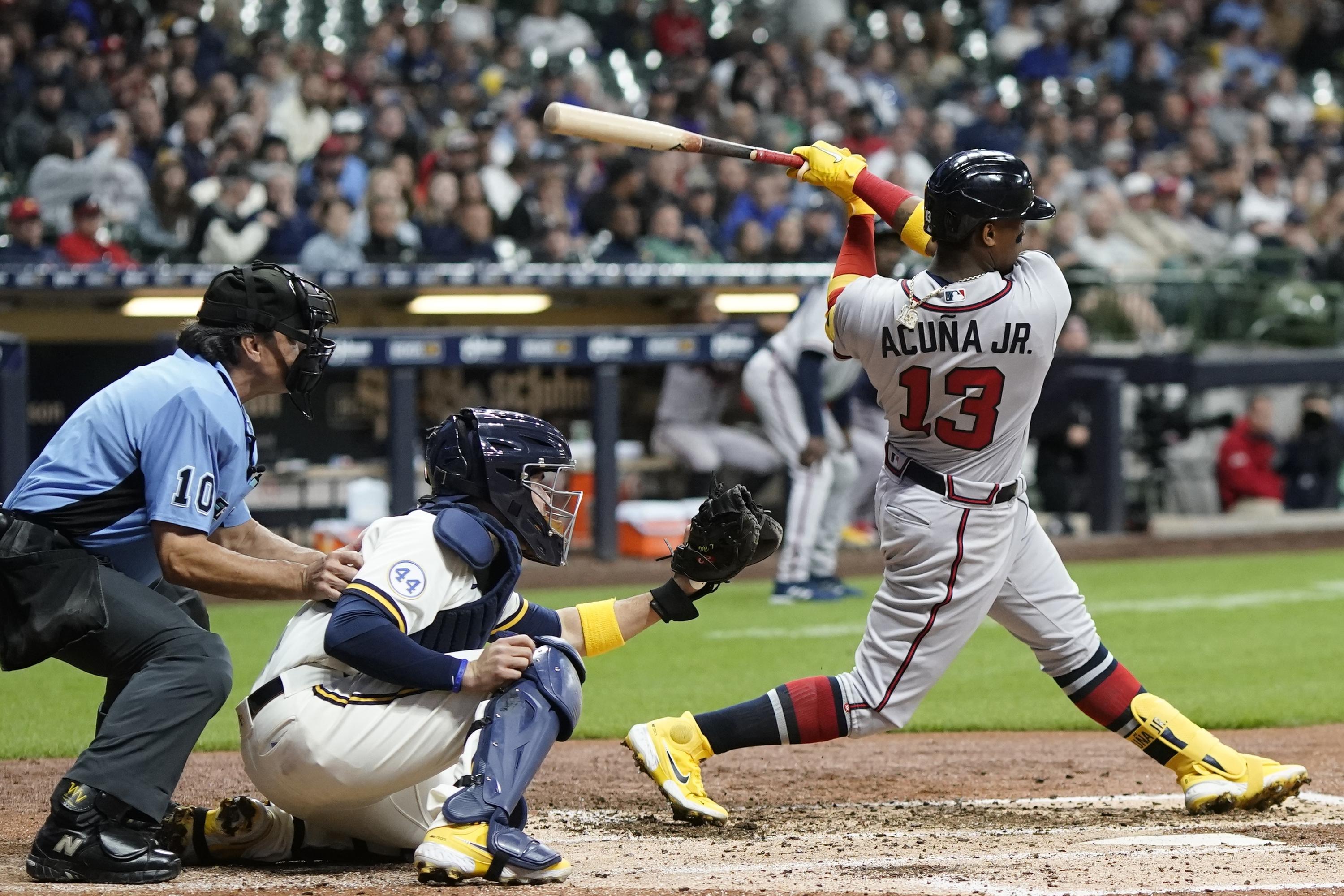 Acuña returns, Ozuna homers as Braves defeat Brewers 3-0 | AP News