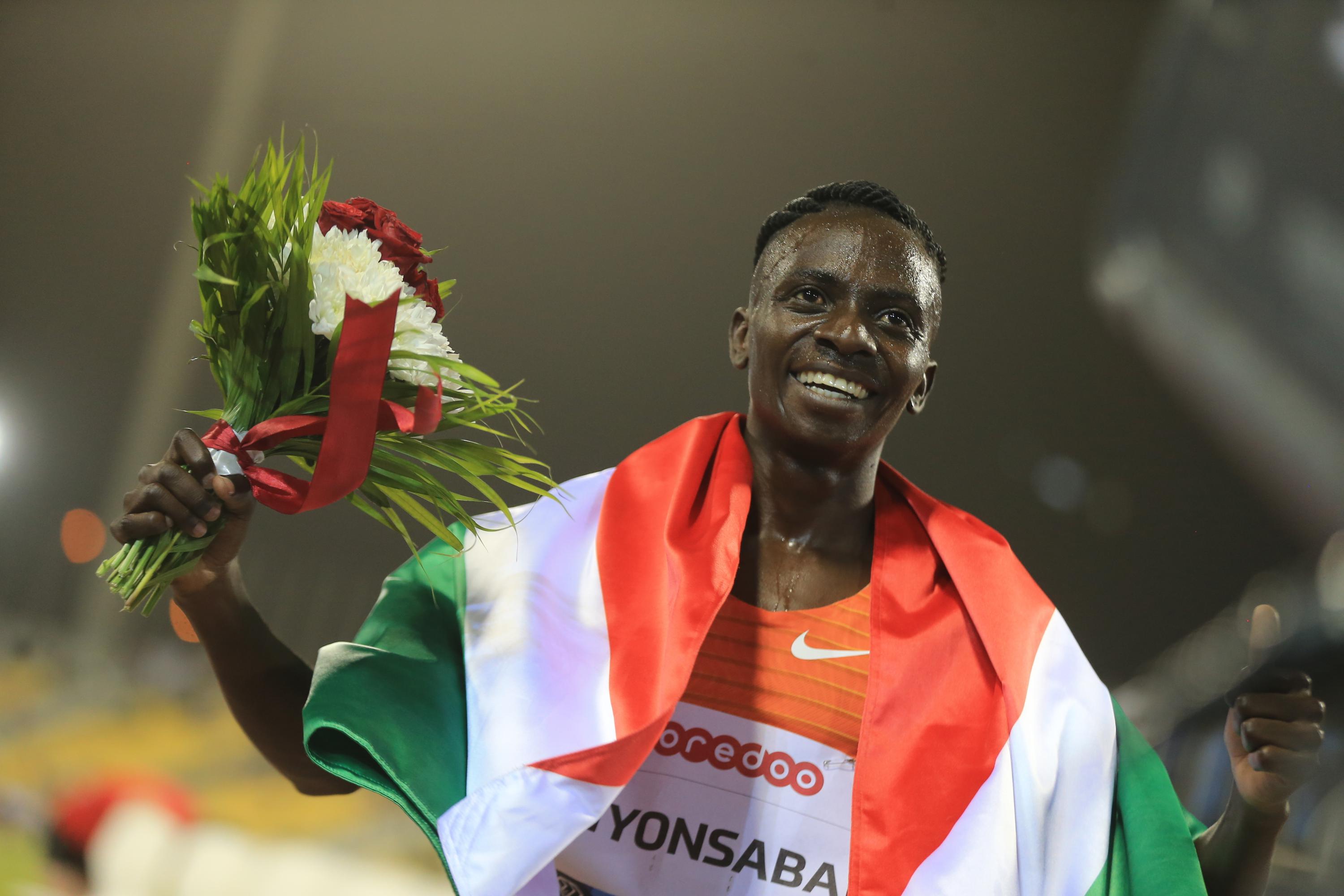 5000m contender Niyonsaba out of world champs with injury | AP News
