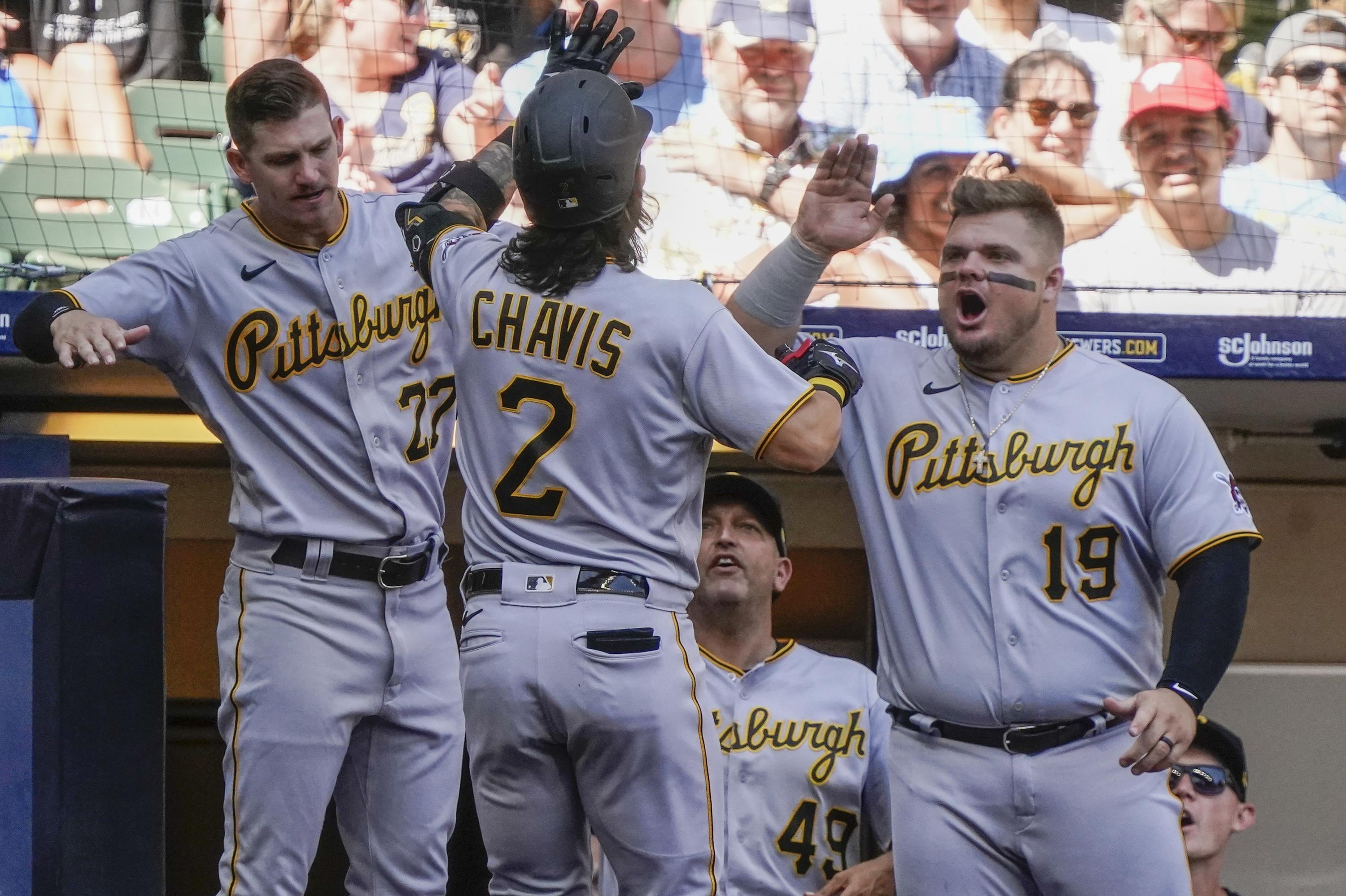 Pirates hit 4 homers to beat Brewers 8-6, win series | AP News