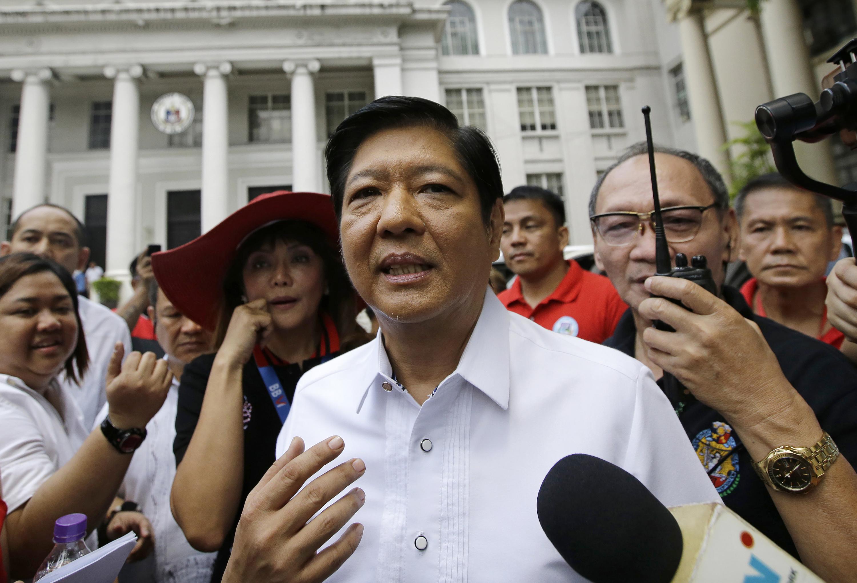 Son of ousted Philippine dictator to seek presidency | AP News