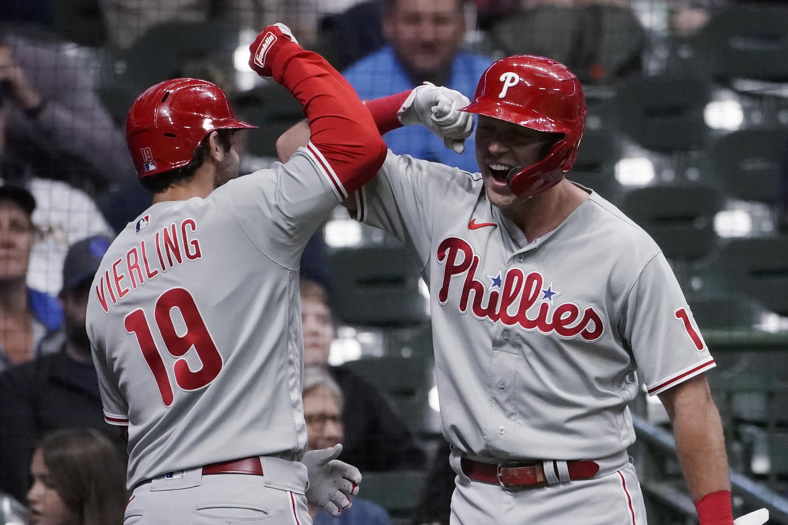 Phillies tag Hader for 2 HRs in 9th, rally past Brewers 3-2 | AP News