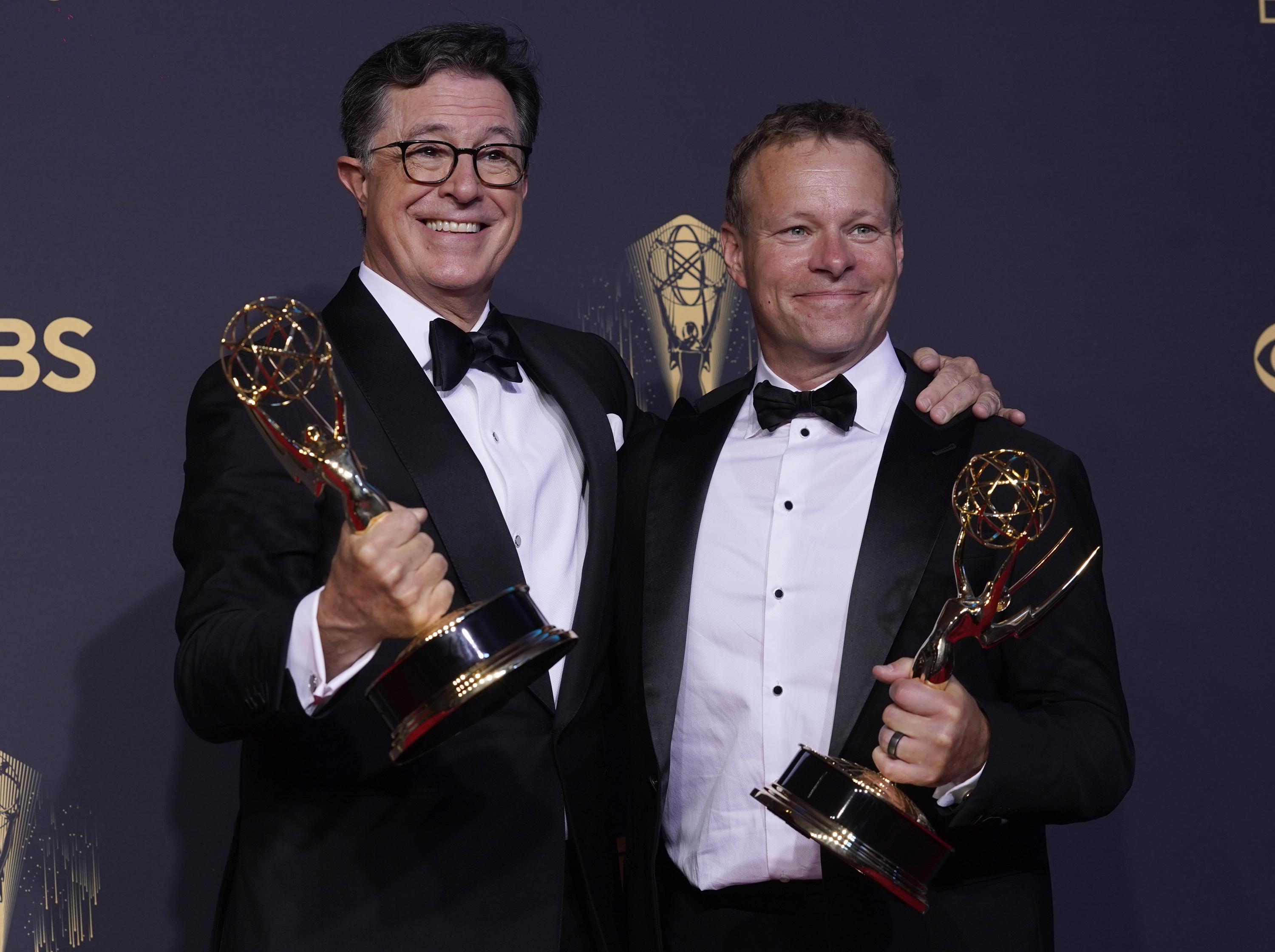 Colbert gives sendoff as his producer gets ready to lead CNN | AP News