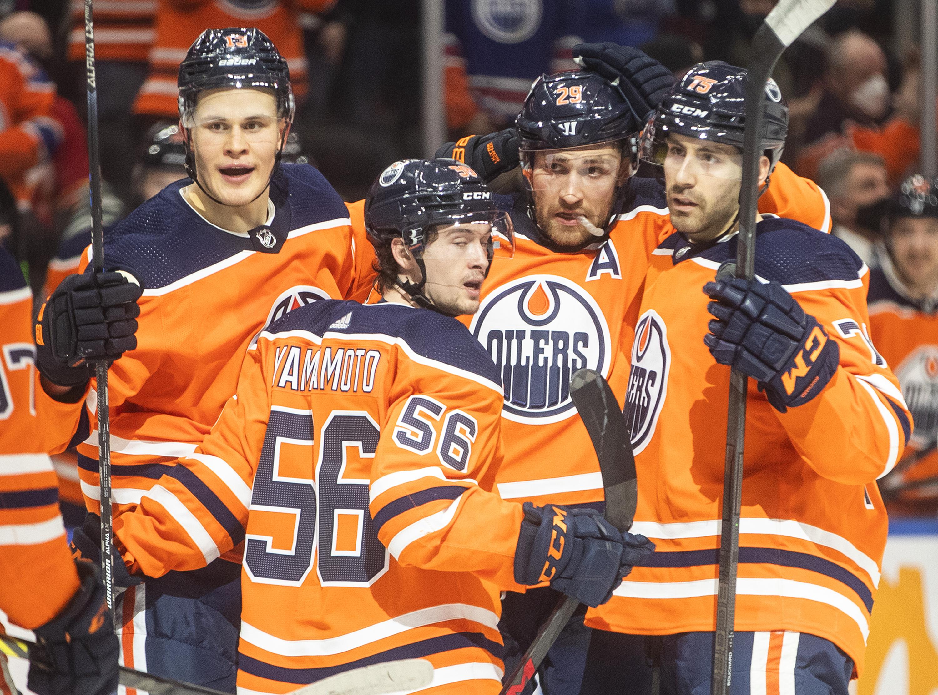 Draisaitl has 4 points, Oilers beat Flames 5-3 to stop slide | AP News
