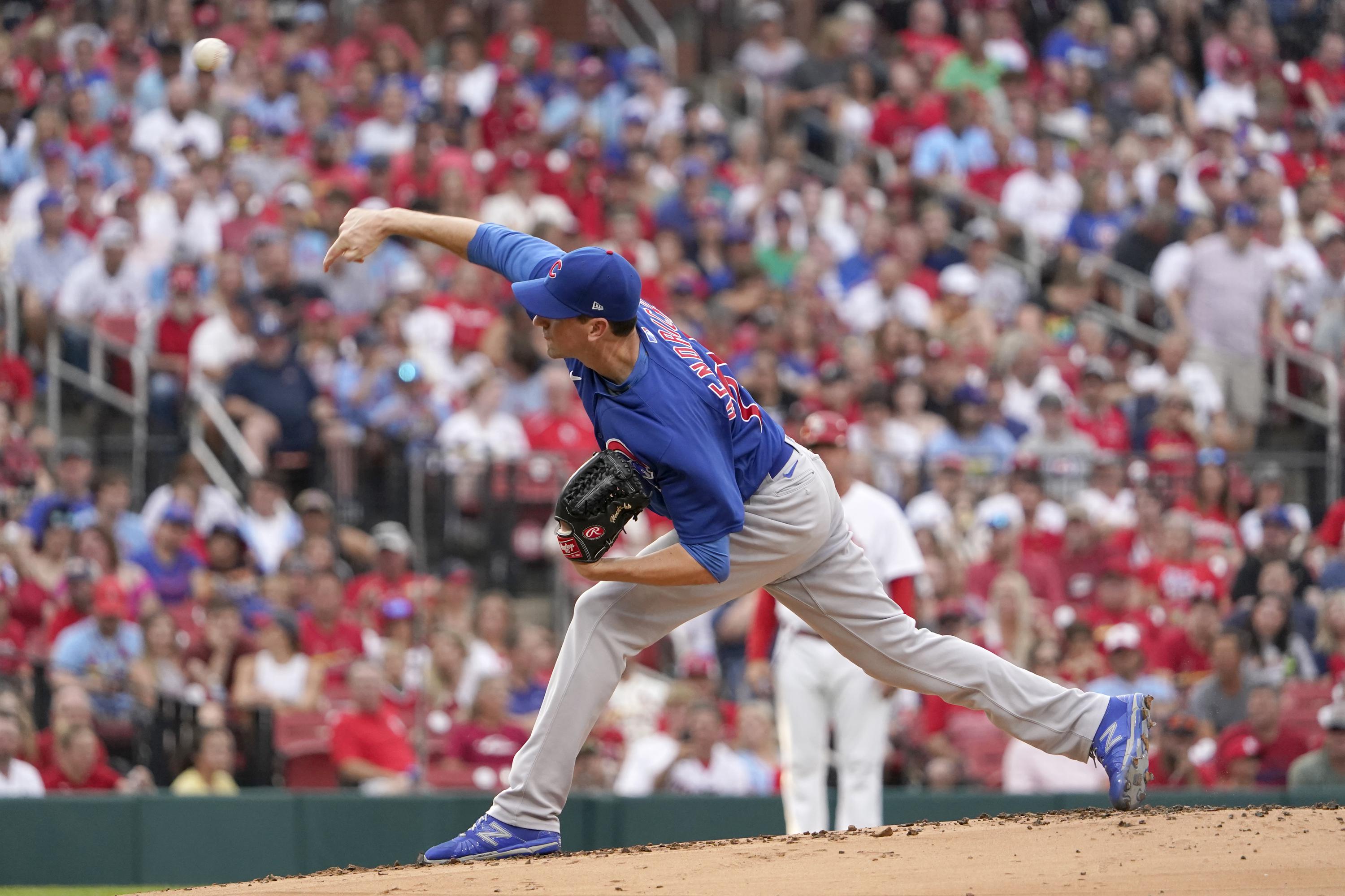 Hendricks carries shutout into 8th, Cubs blank Cardinals 3-0 | AP News