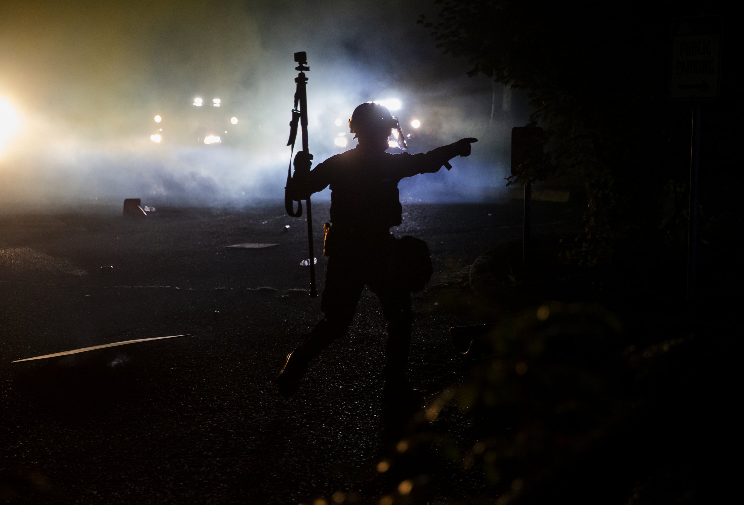 Portland police declare riot, use smoke to clear crowd | AP News