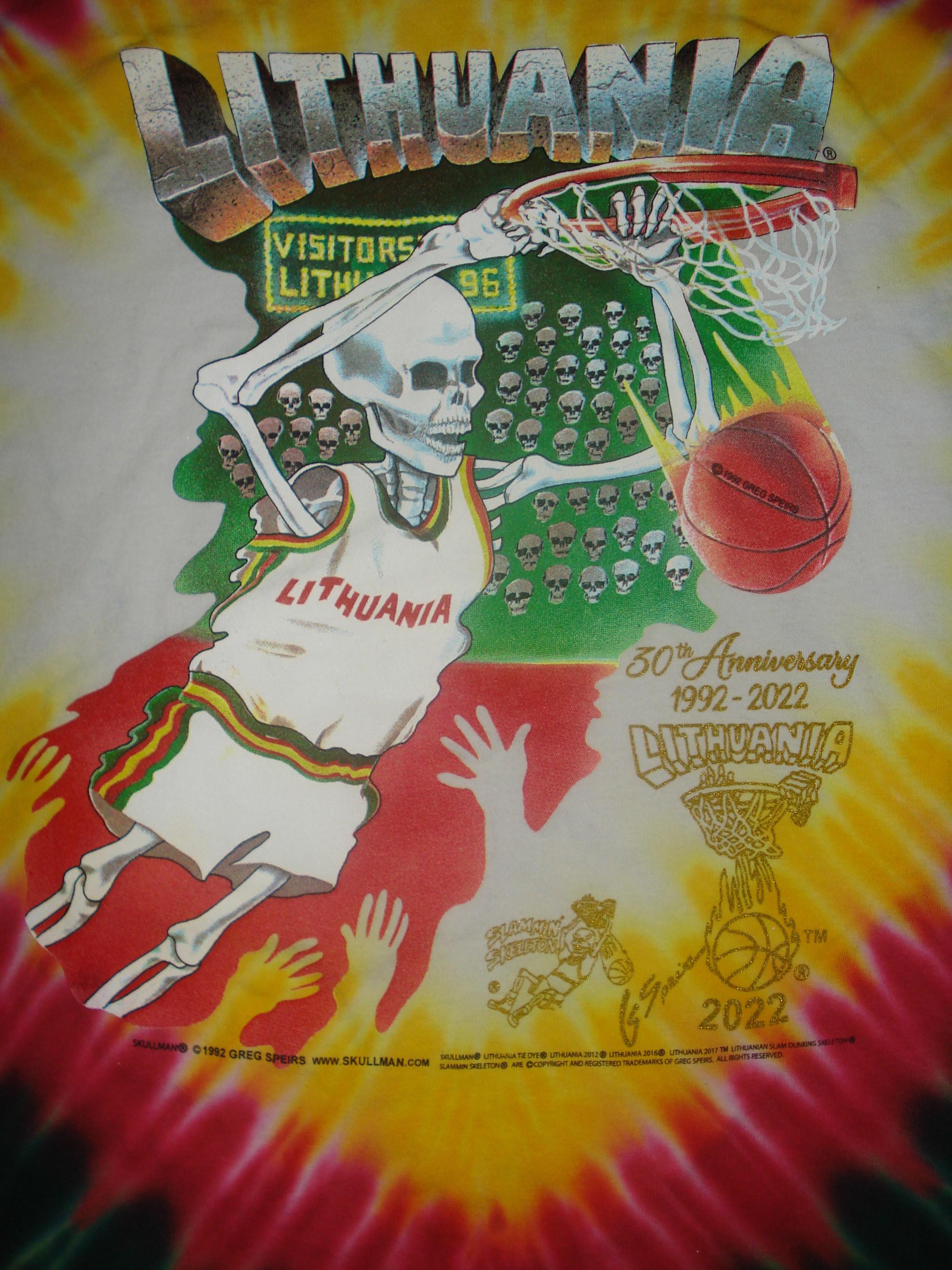 1992 Lithuania Tie Dye ® Basketball Jerseys made famous at Barcelona ...