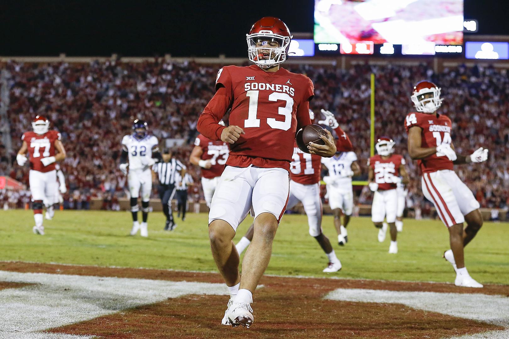 No. 4 Oklahoma beats TCU 52-31 in Williams’ starting debut | AP News