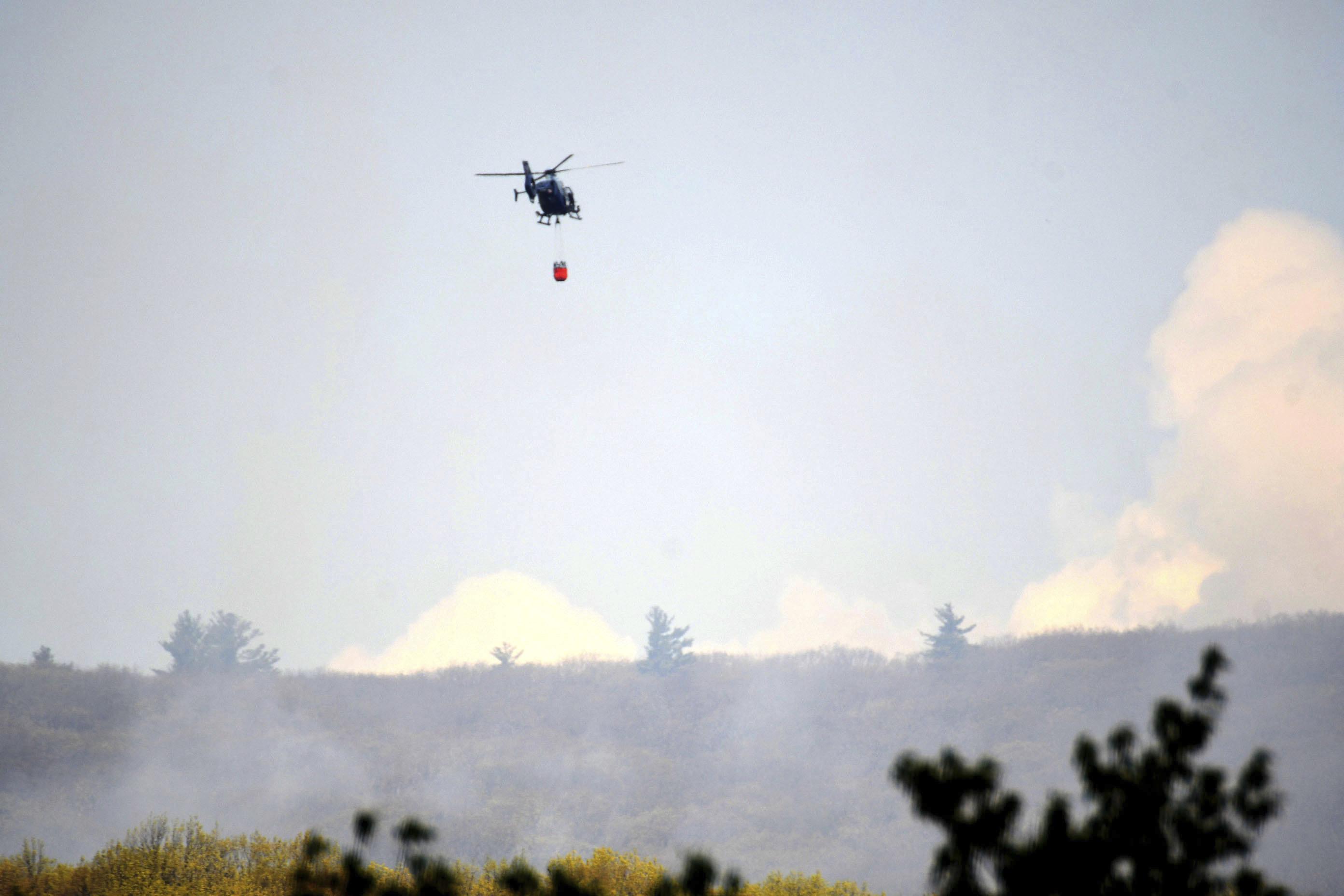 Large brush fire scorches western Massachusetts