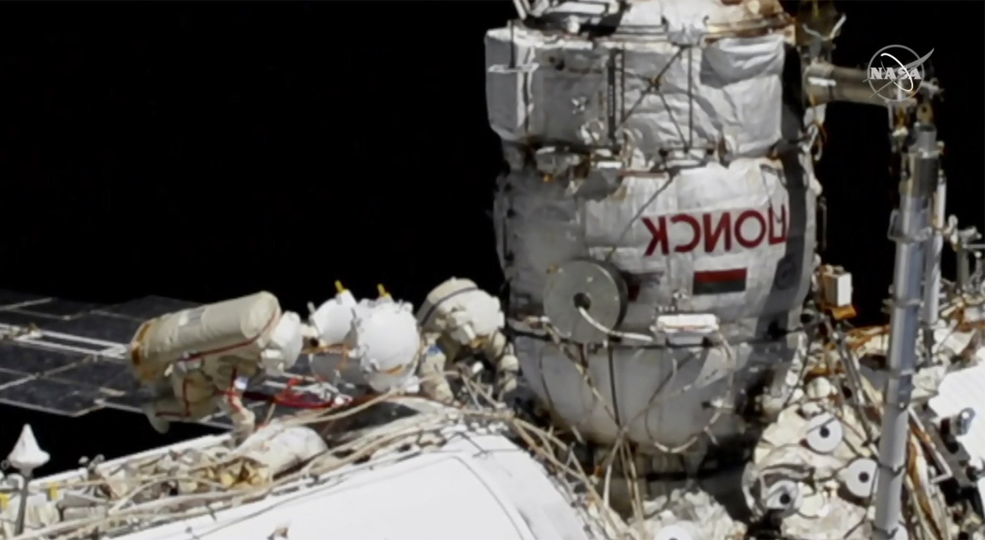 Spacewalking astronauts prep for 2021 arrival of Russian lab | AP News