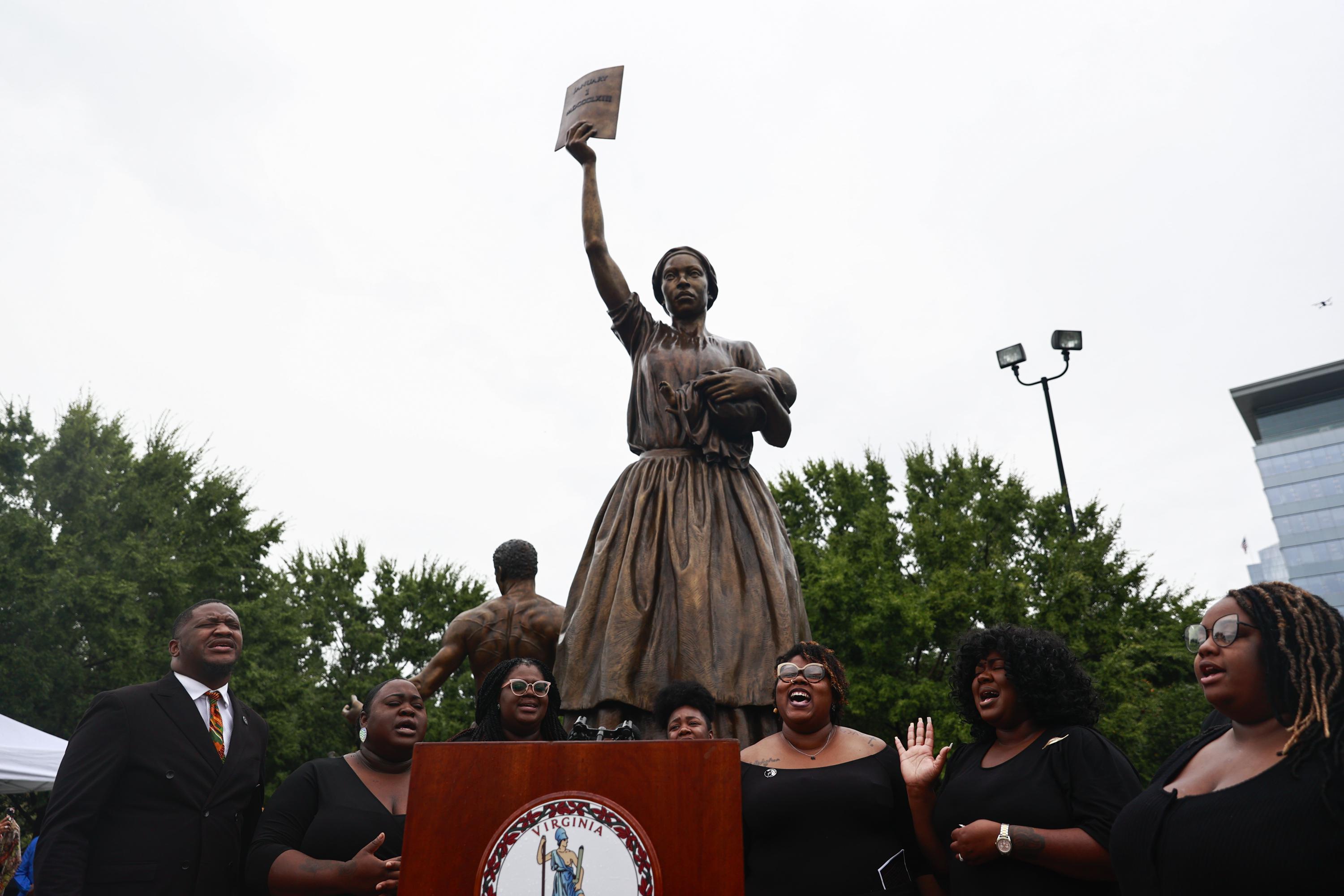 Monument to emancipation unveiled, dedicated in Virginia | AP News