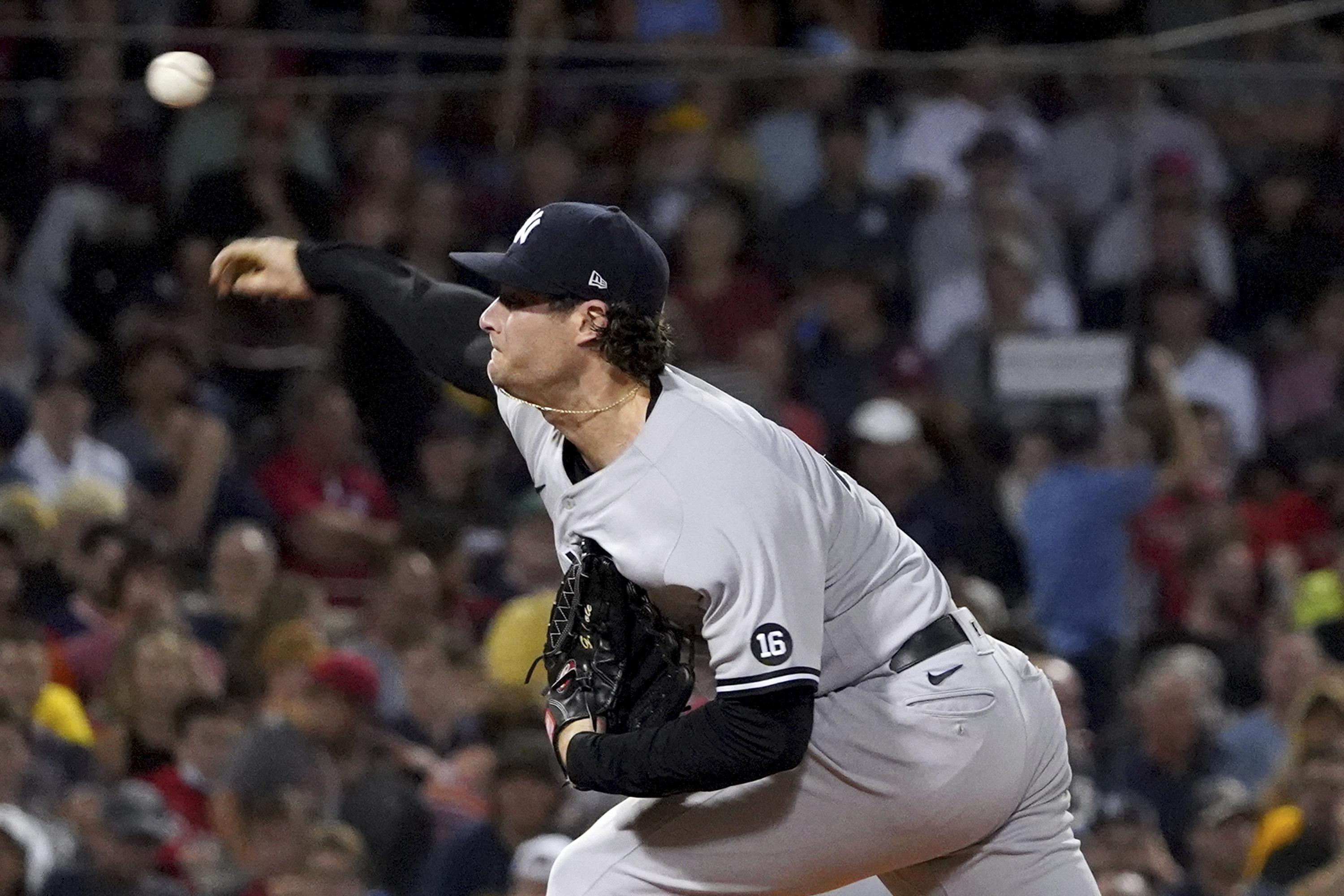 Cole, Stanton lead Yankees past Red Sox 8-3, cut lead to 1 | AP News