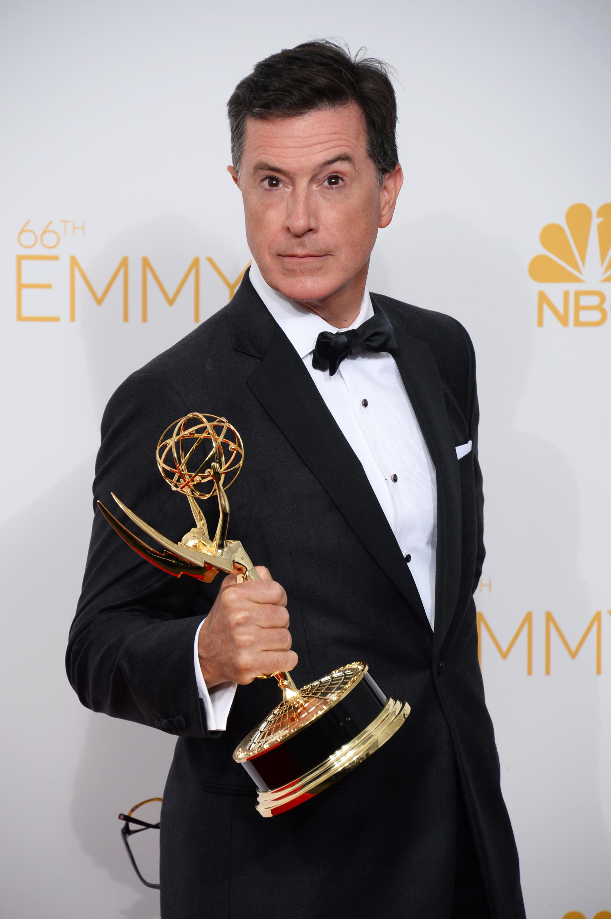 Colbert takes on his show's model | AP News