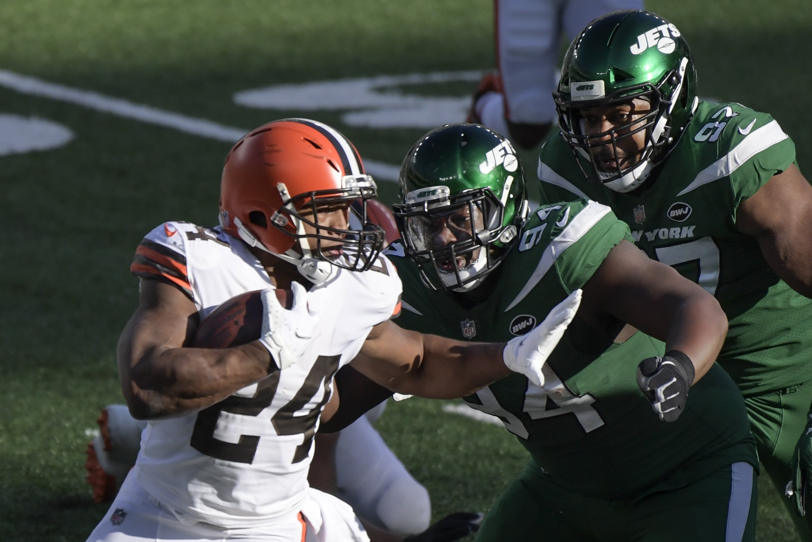 Jets' playmaking D-Line a big-time building block for future | AP News