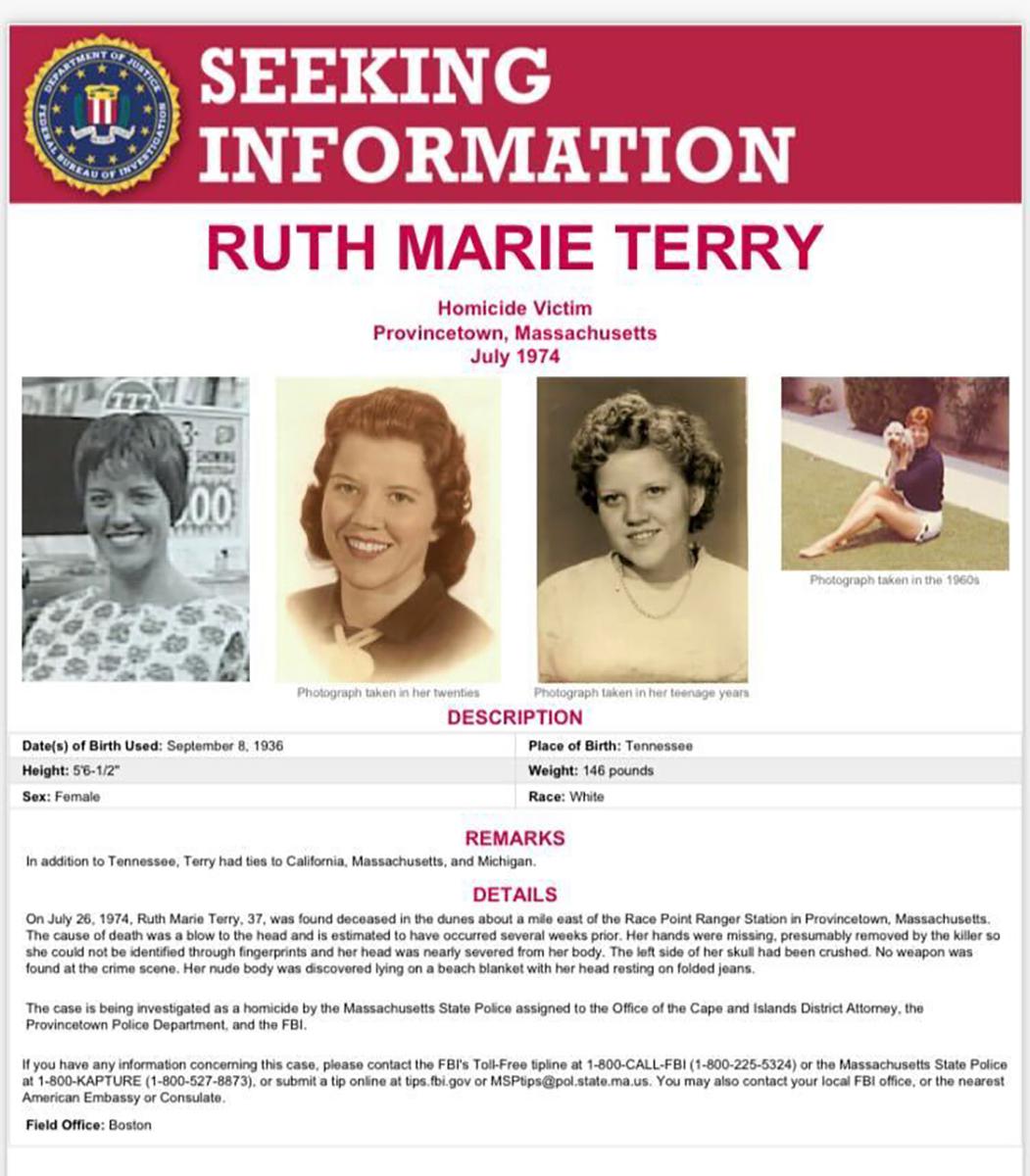 'Lady of the Dunes' identified nearly 50 years after killing | AP News