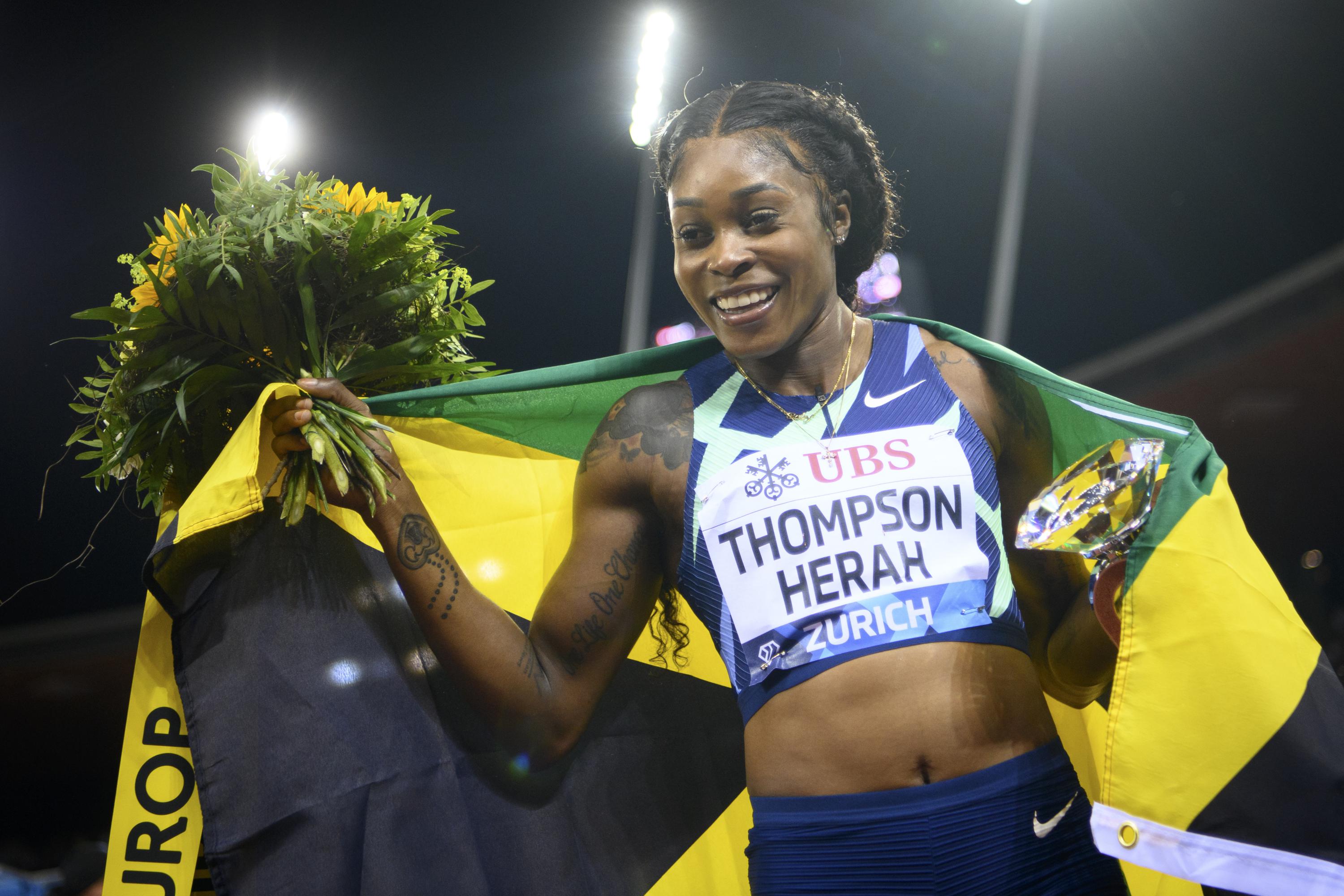 Thompson-Hera wins women's 100 at Diamond League finals | AP News