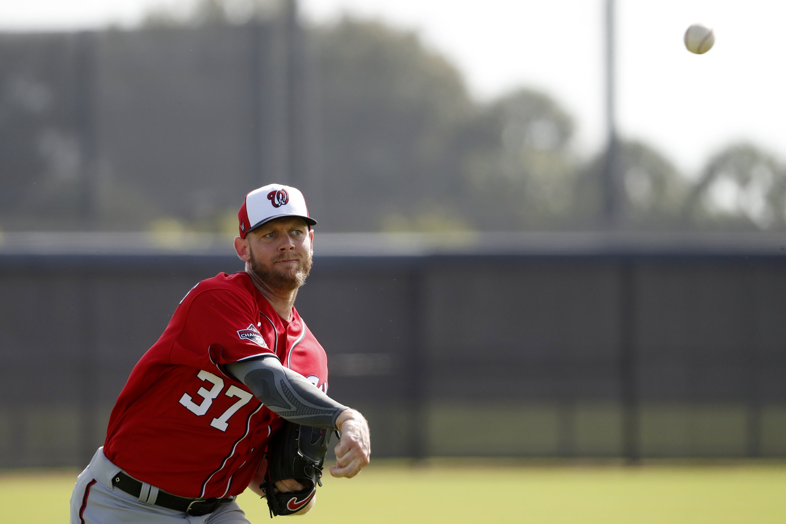 Pssst. Don't ask World Series MVP Strasburg how he's feeling | AP News