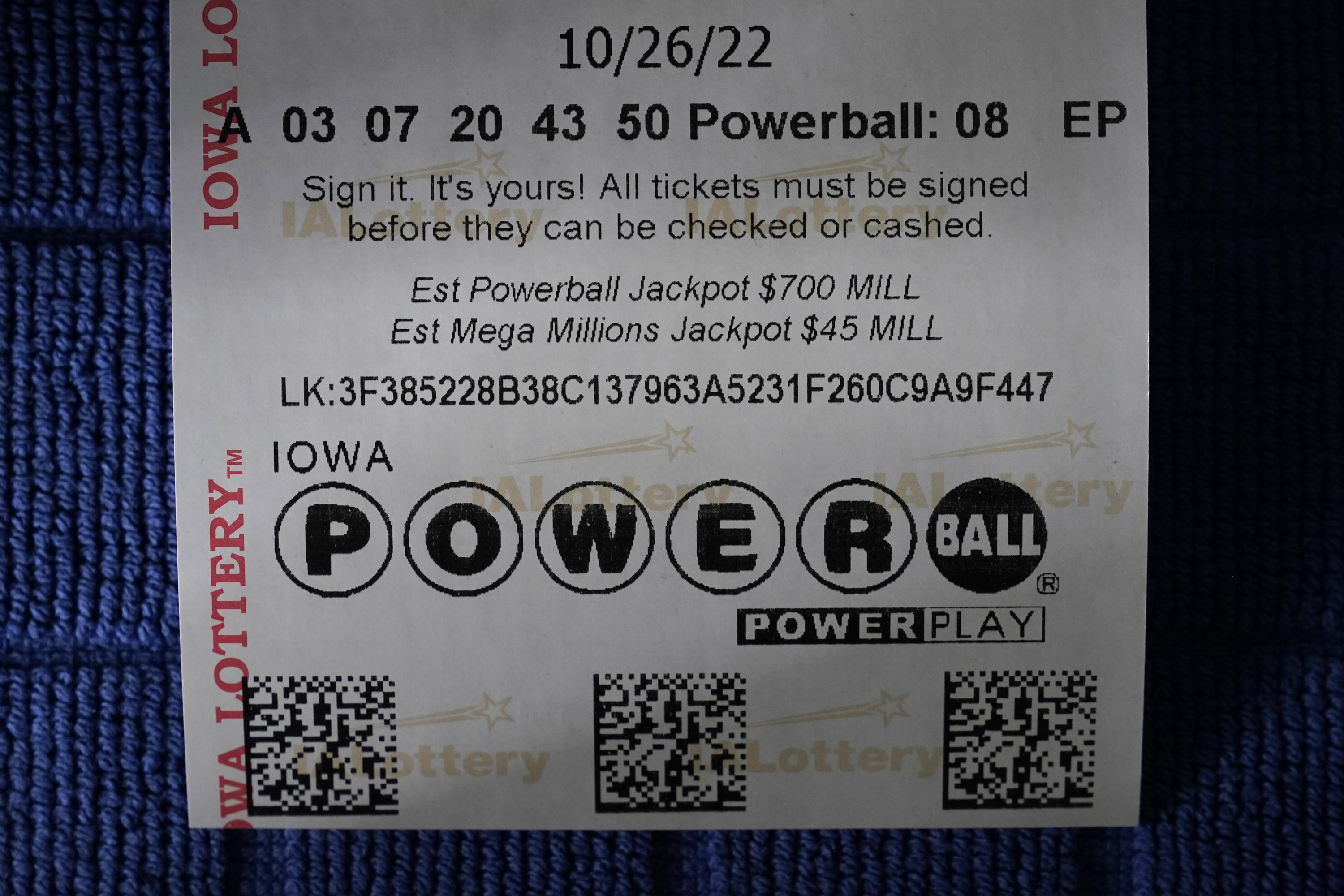 Powerball jackpot rises to $700M, 8th largest lottery prize | AP News