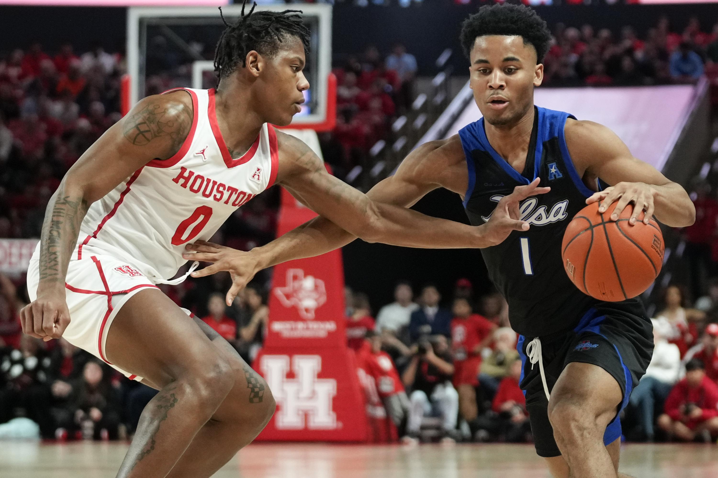 Sasser scores 25, No. 2 Houston beats Tulsa 80-42 | AP News