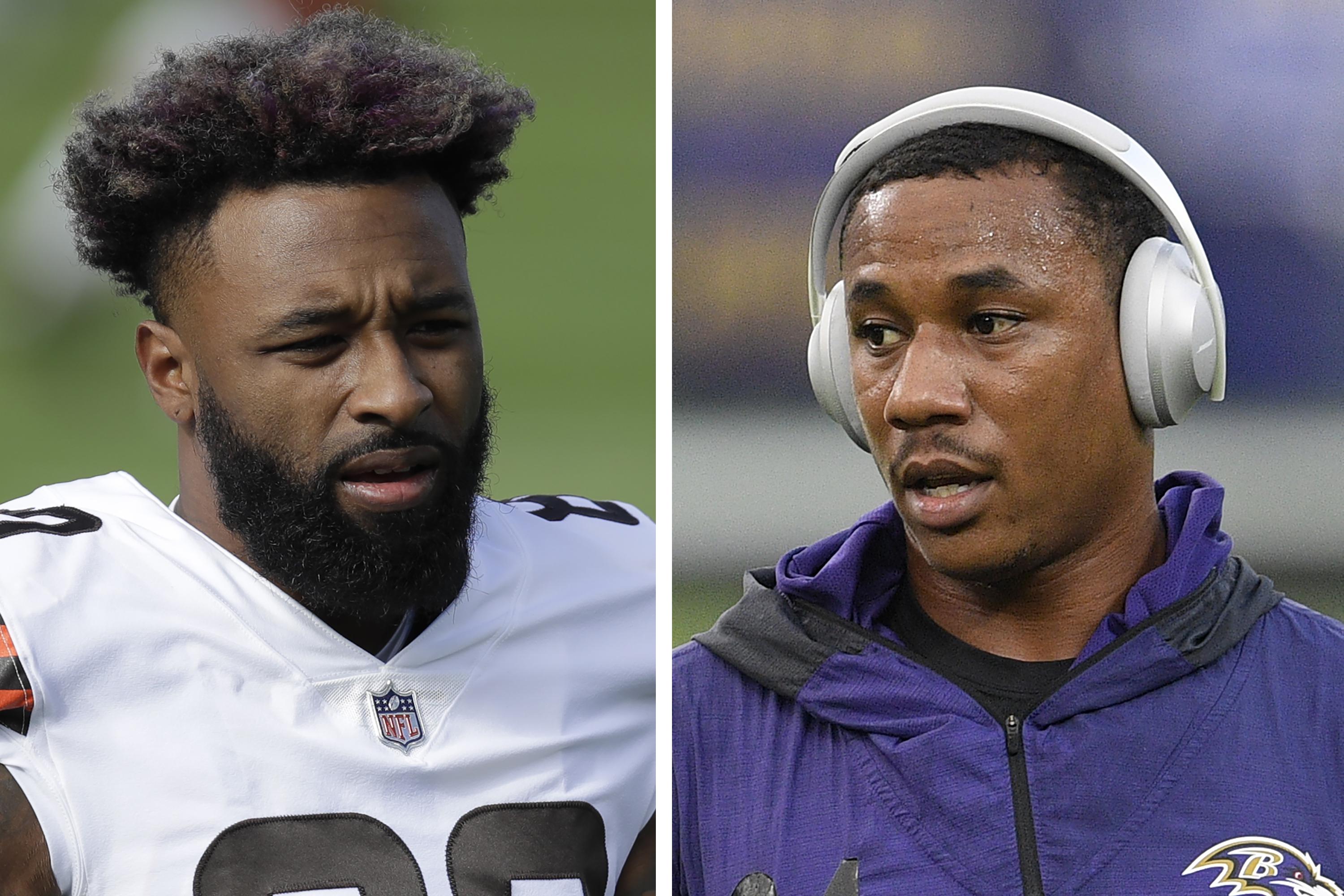 Browns' Landry calls Ravens CB Peters 'coward' for spitting | AP News