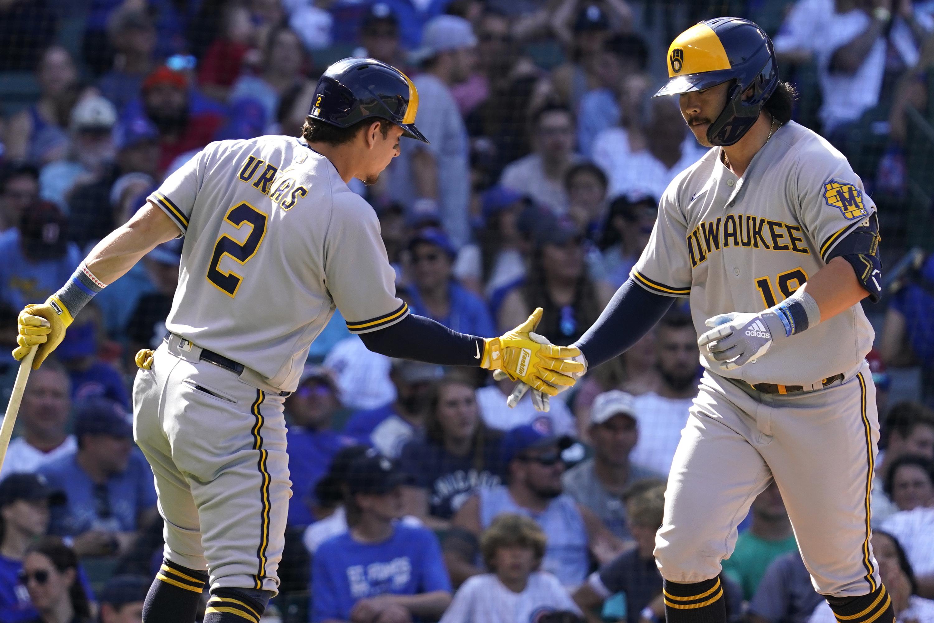 Keston Hiura homers twice as Brewers beat Cubs 5-2 | AP News
