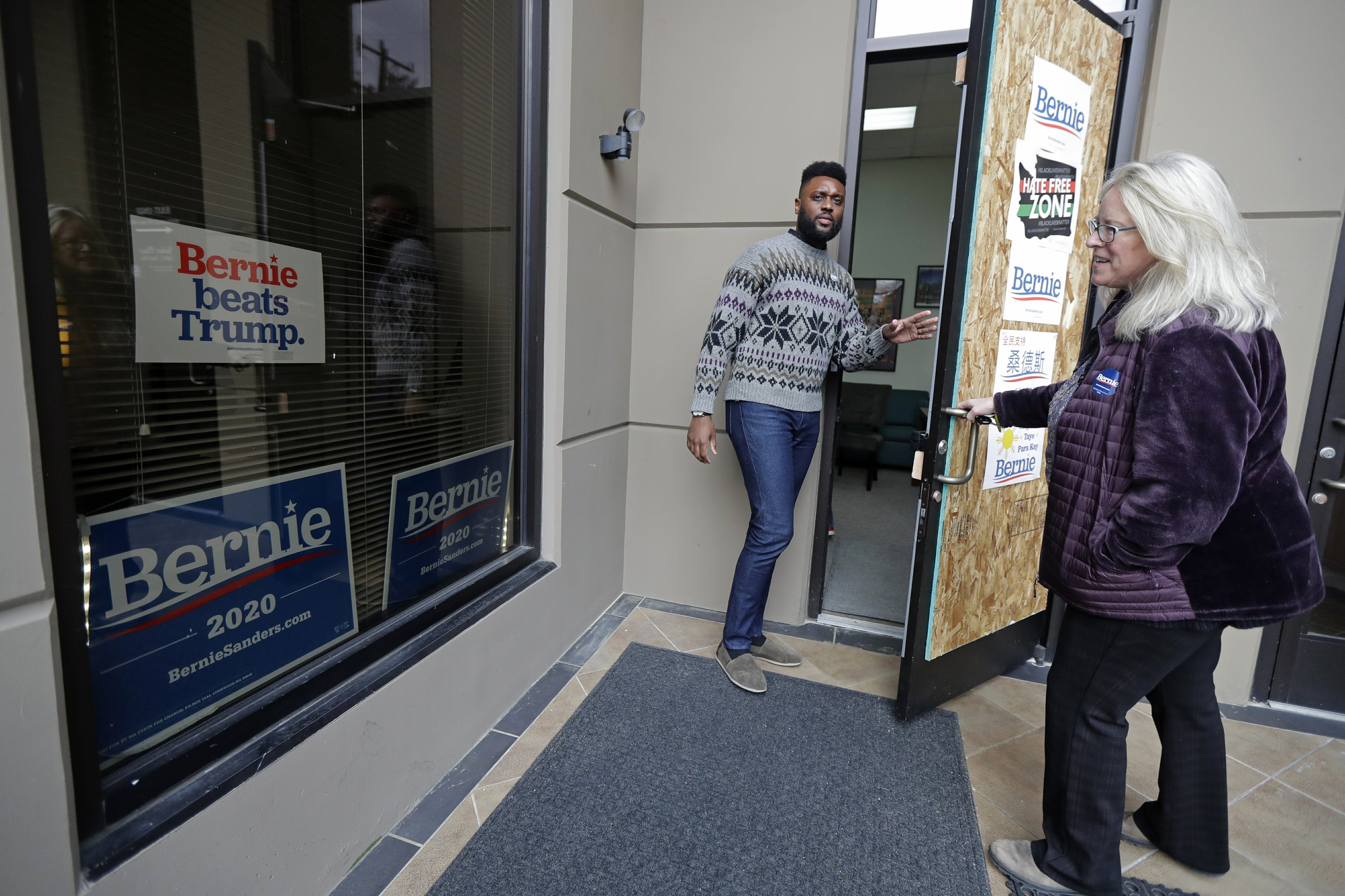 Bernie Sanders campaign headquarters in Seattle vandalized | AP News