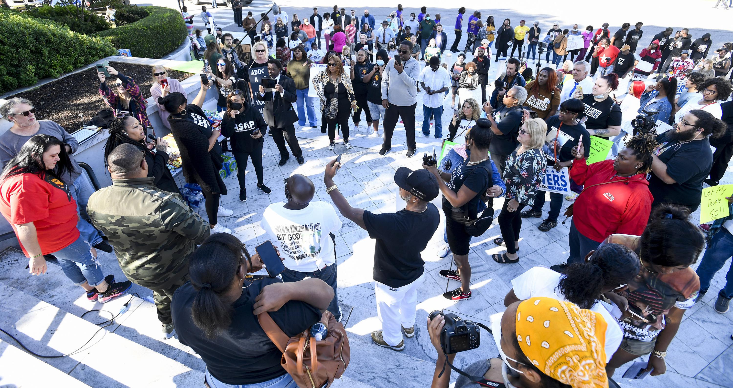 Families protest prison conditions at Alabama Capitol rally | AP News