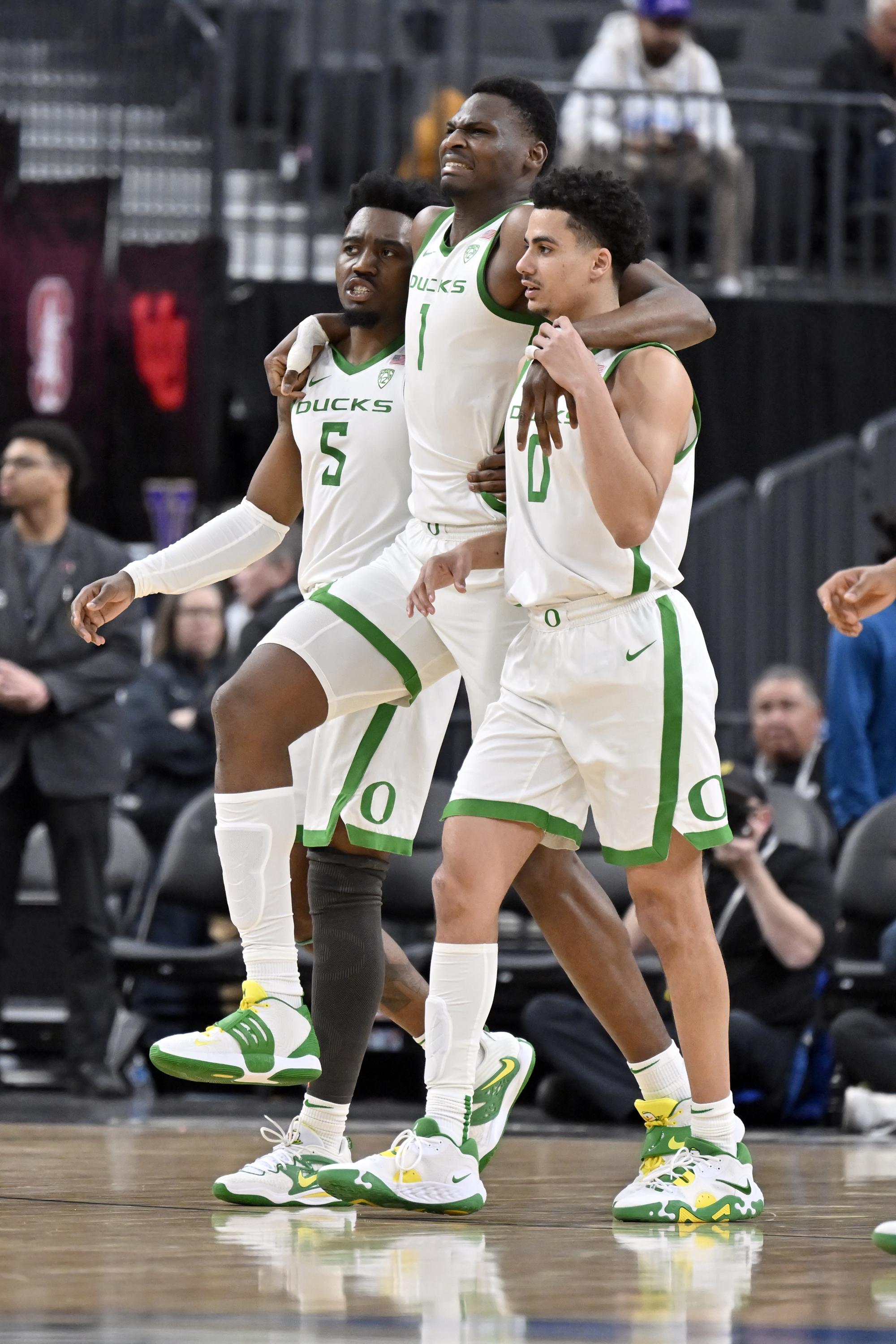 Oregon closes on 7-0 run, beats WSU 75-70 in Pac-12 tourney | AP News