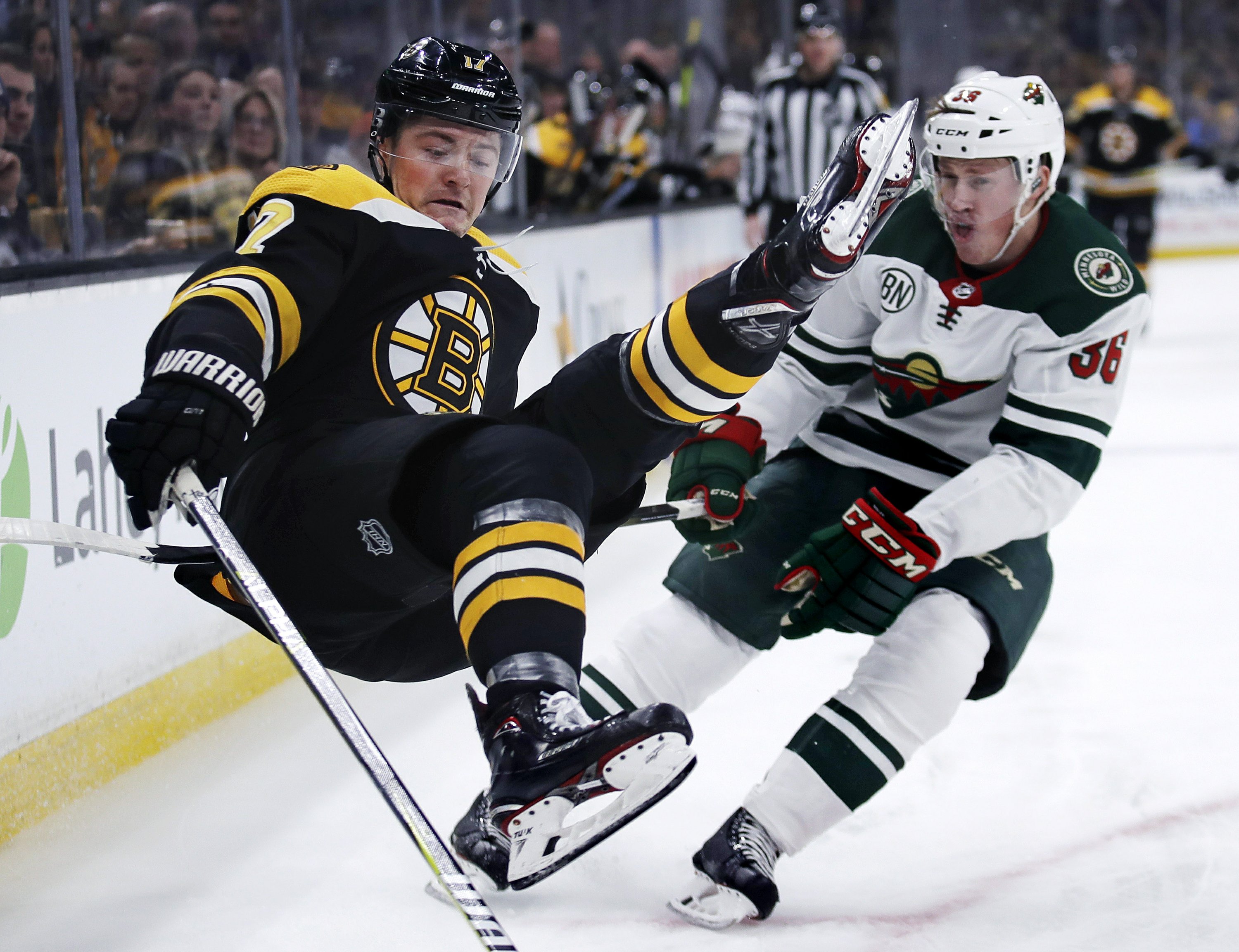 Rask stops 24 shots, Bruins shut out Wild 4-0 | AP News