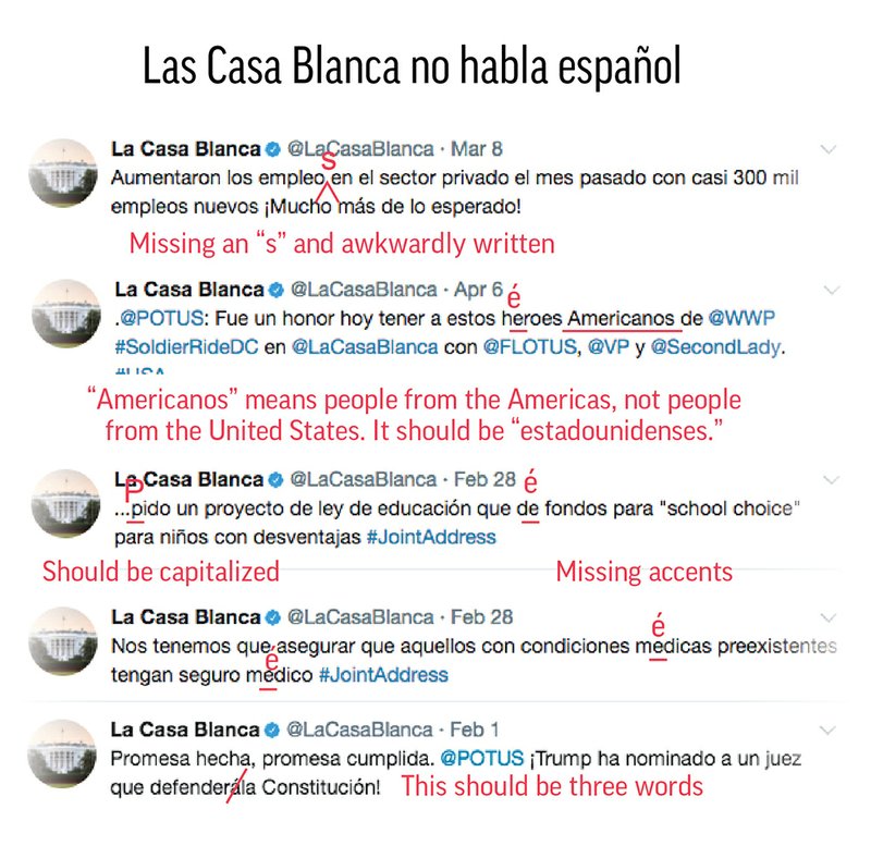The White House's Spanish Twitter Account Is Full of Sloppy ...