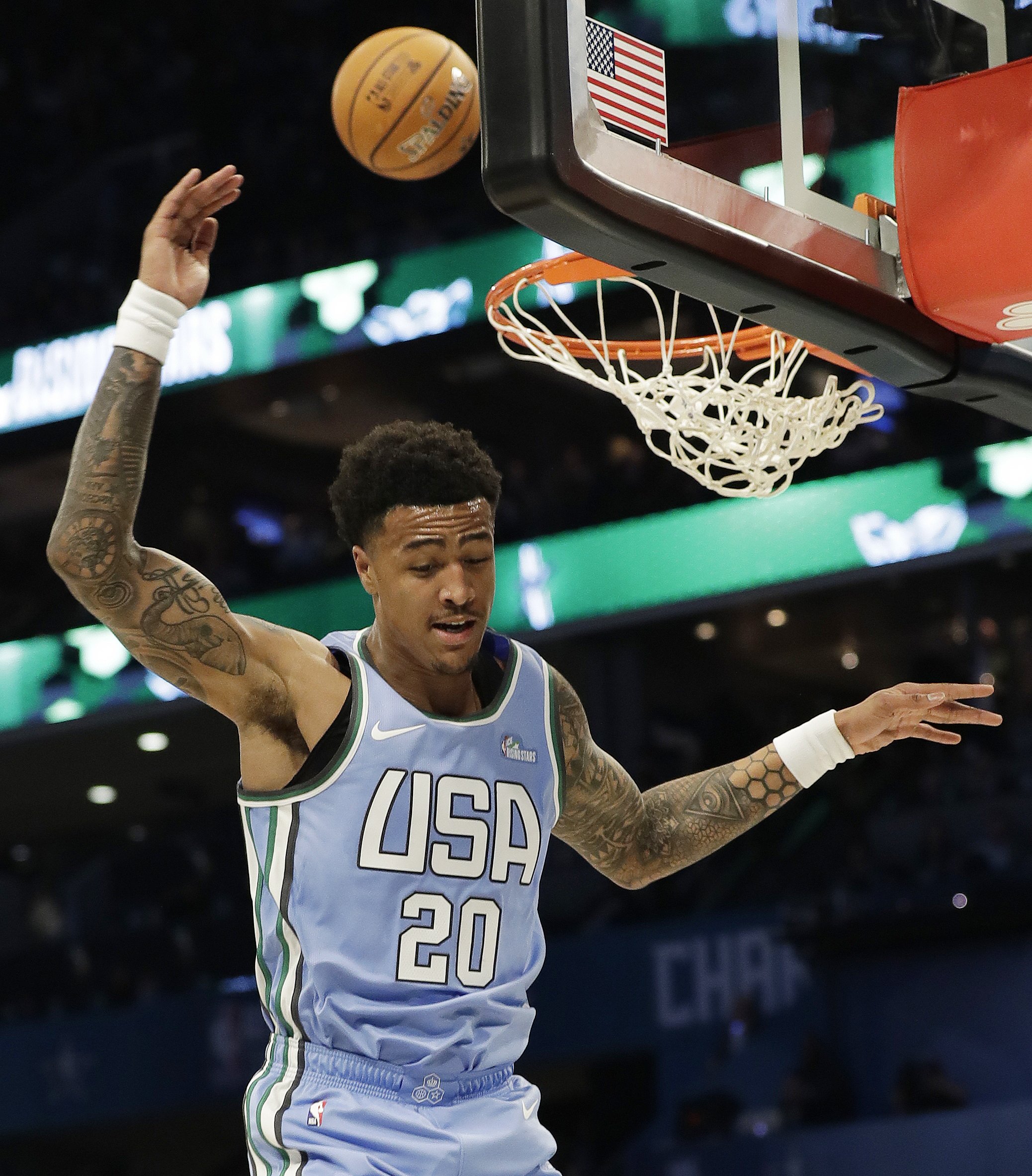 The Latest: OKC's Diallo leaps over Shaq to win dunk contest | AP News